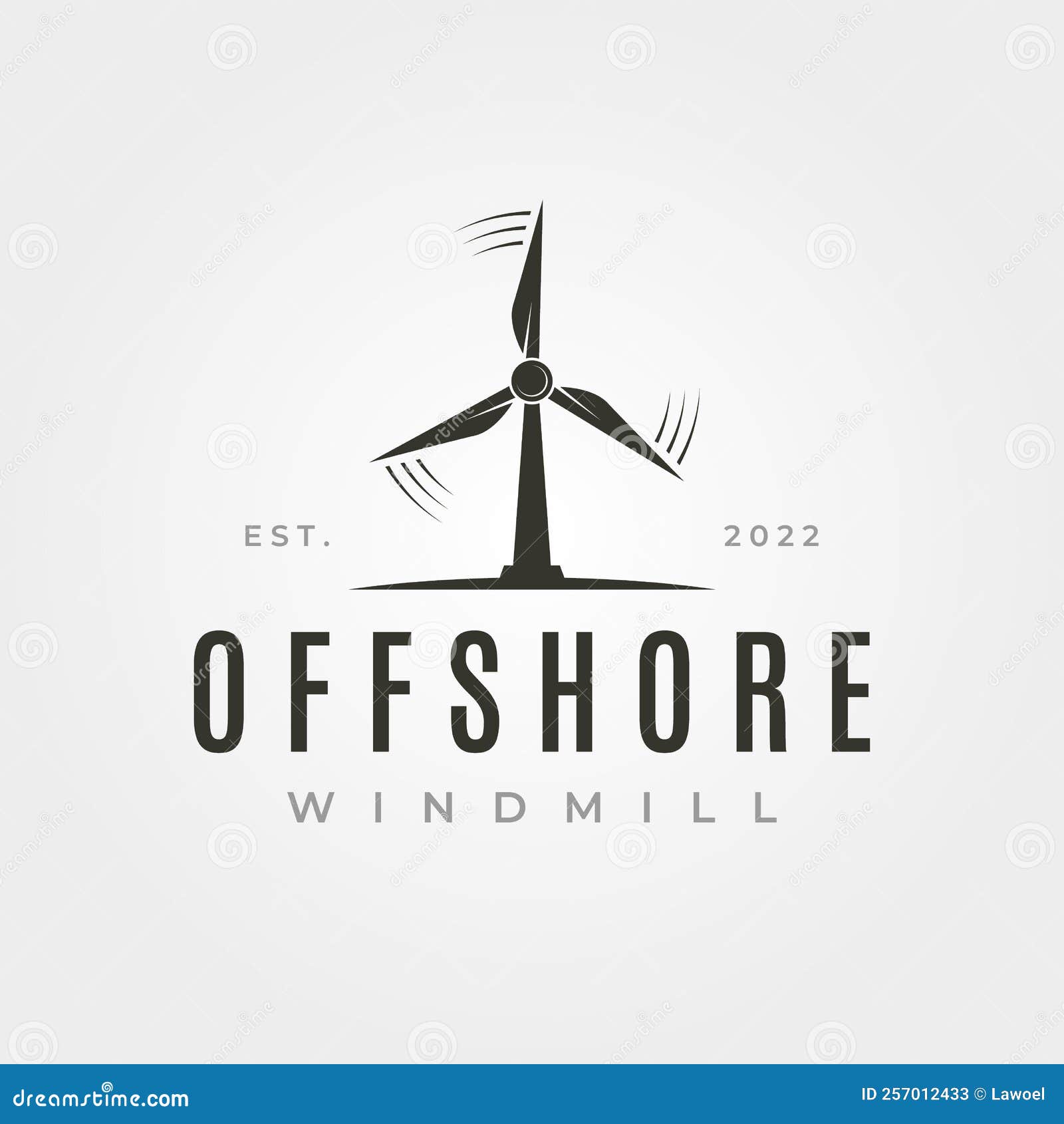 Offshore Windmill Vintage Logo Vector Symbol Illustration Design Stock ...