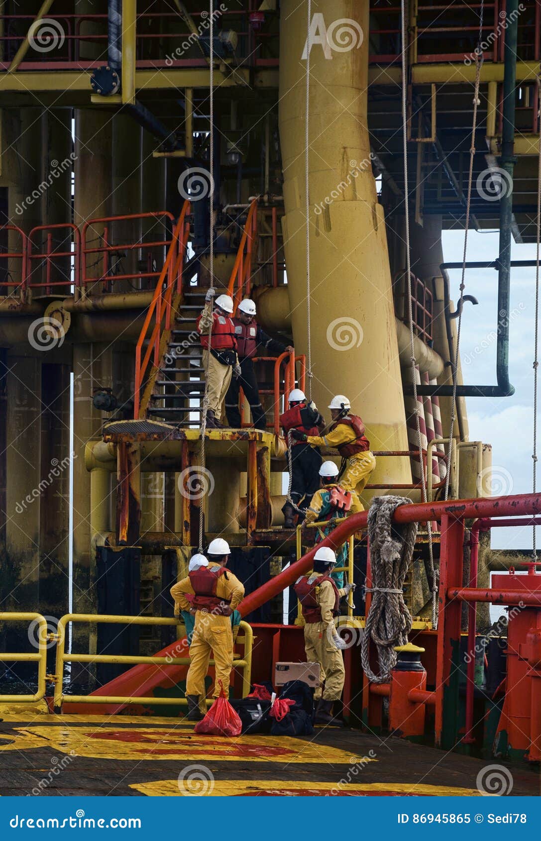 Offshore working on deck editorial image. Image of working - 86945865