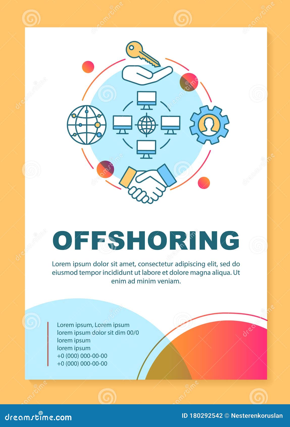 Offshoring Brochure Template Layout. Global Trade. Offshore Banking ...