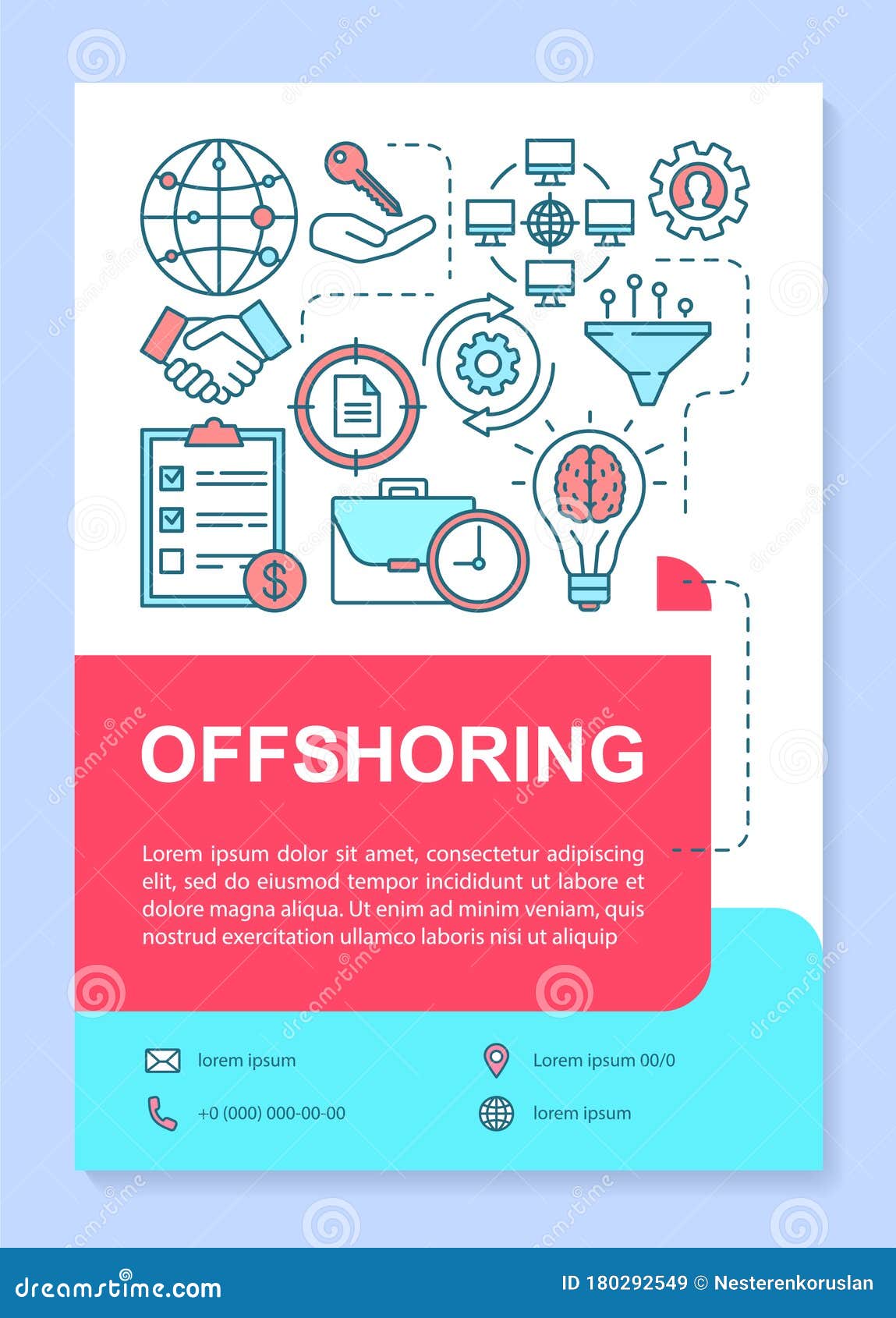 Offshoring Brochure Template Layout. Global Trade. Offshore Banking ...