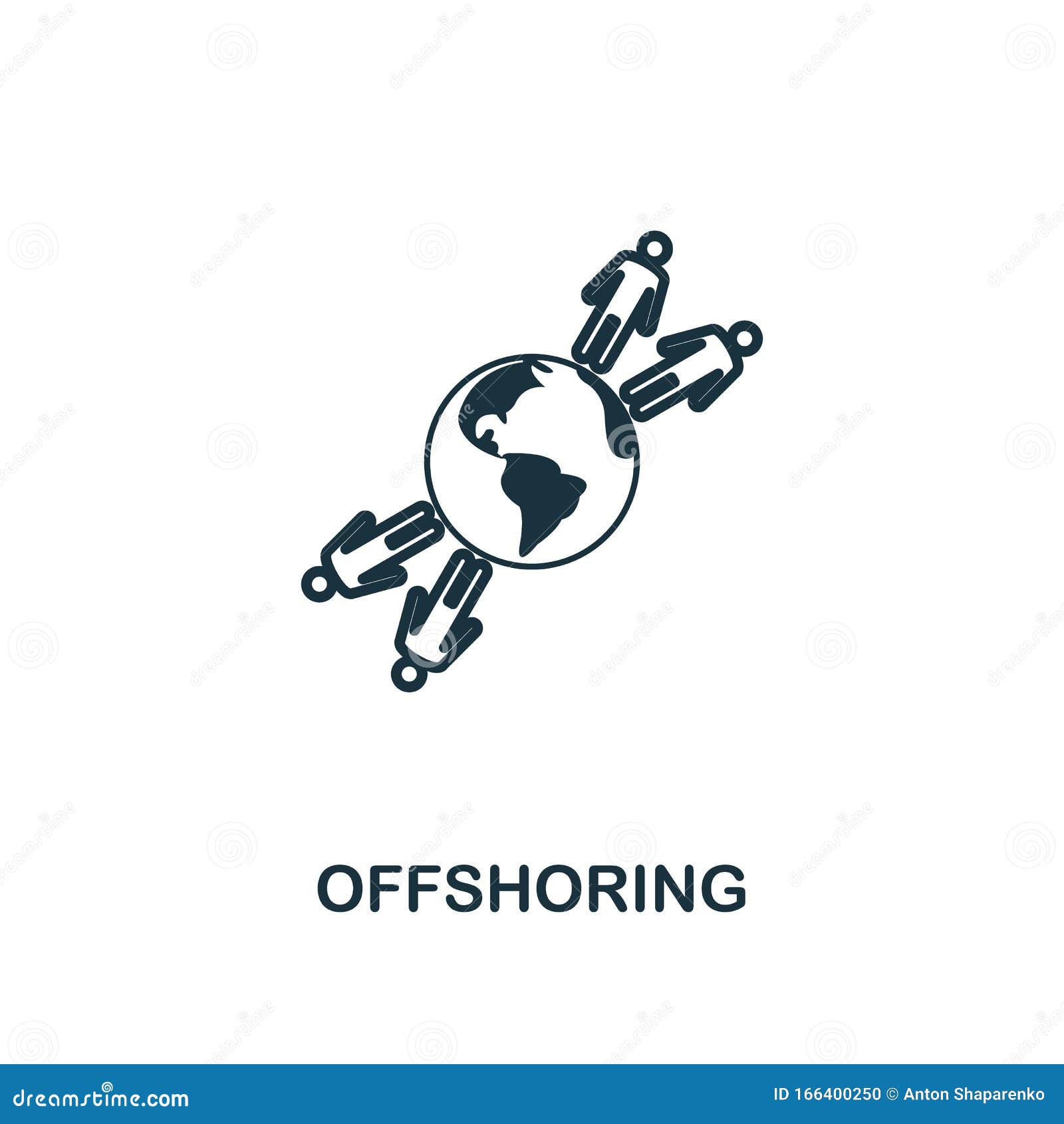 Offshoring Icon. Line Style Element from Business Strategy Collection ...