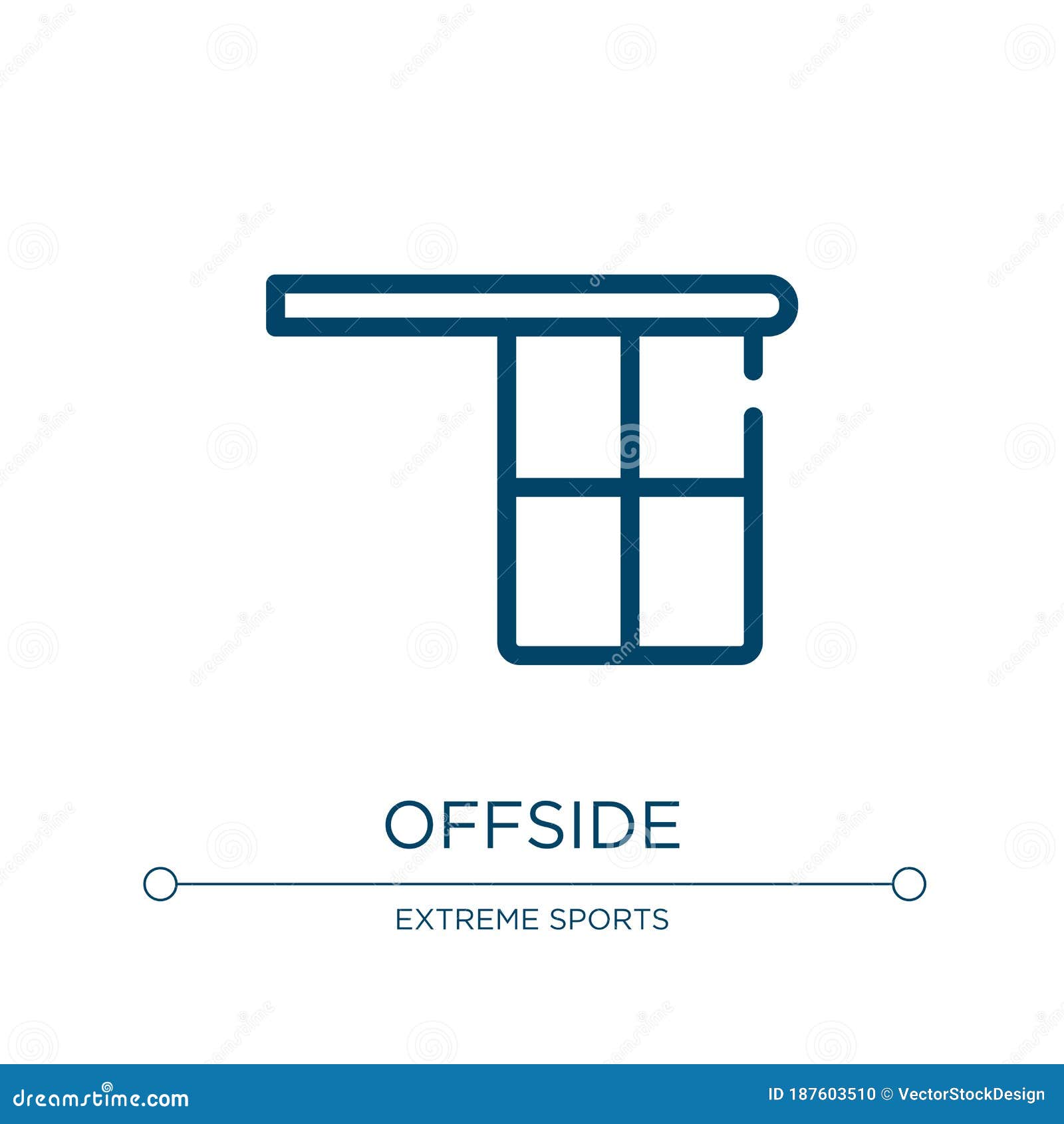 Offside Icon Vector From Soccer Collection. Thin Line Offside Outline ...