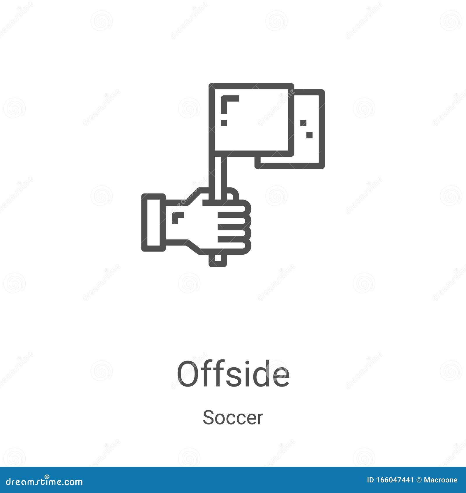 Offside Icon Vector from Soccer Collection. Thin Line Offside Outline ...