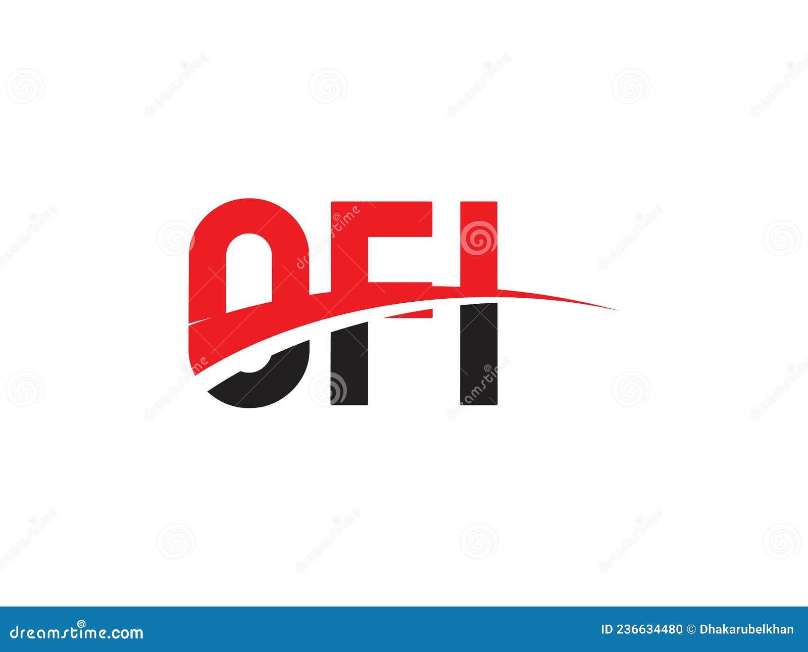 OFI Letter Initial Logo Design Vector Illustration Stock Vector ...