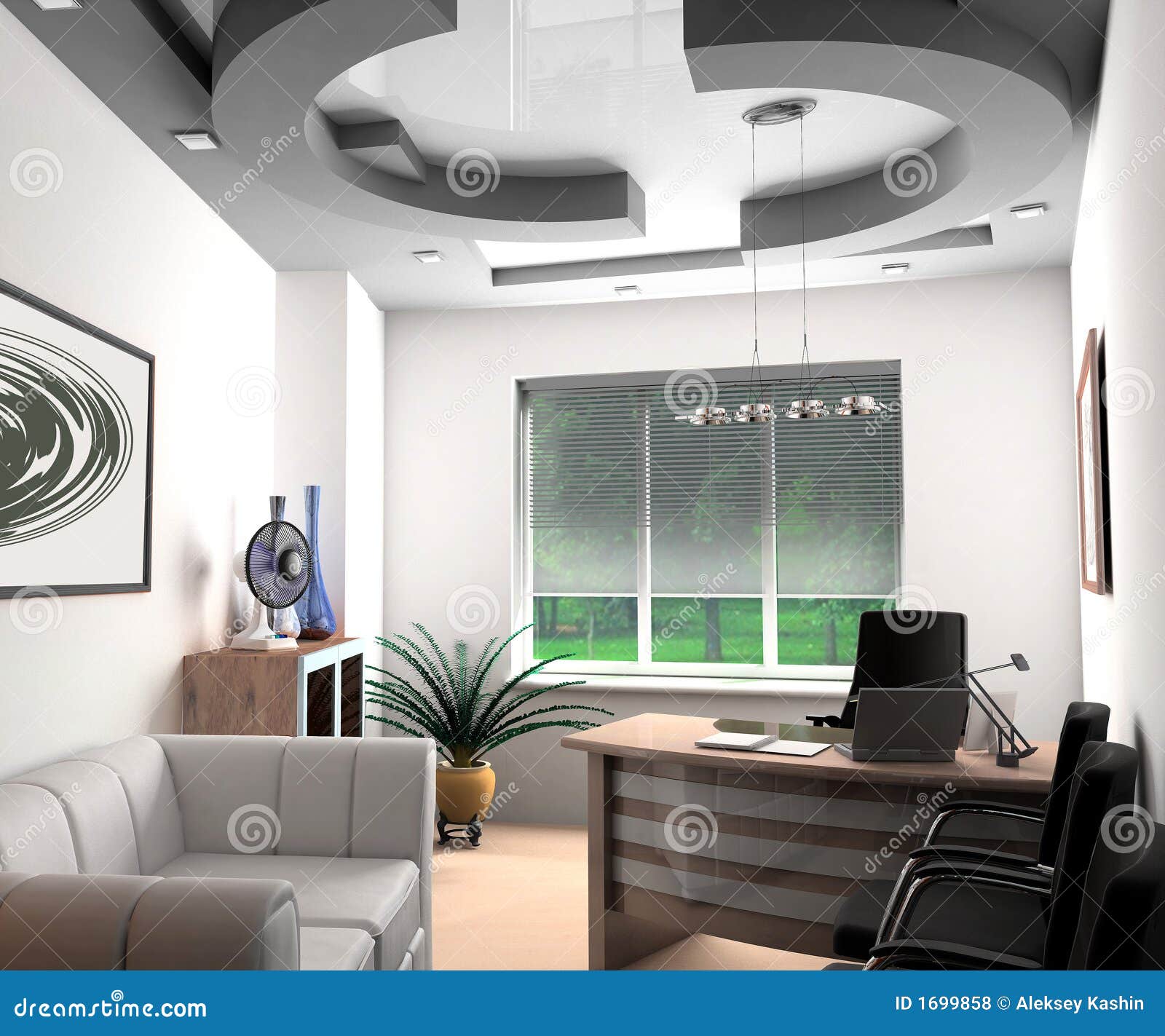 Oficina moderna foto de archivo. Imagen de oficina, interior - 1699858