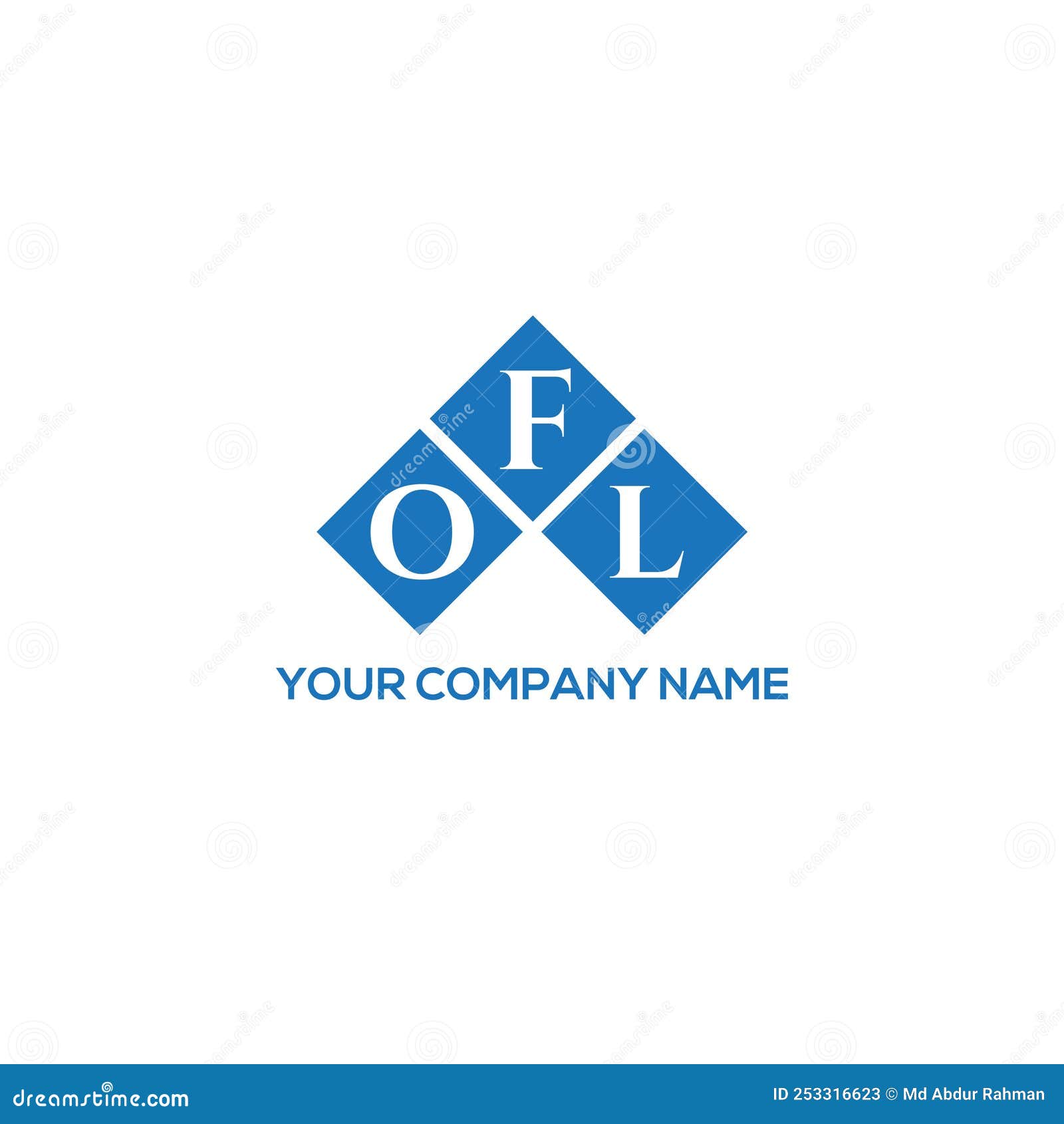OFL Letter Logo Design on WHITE Background. OFL Creative Initials ...