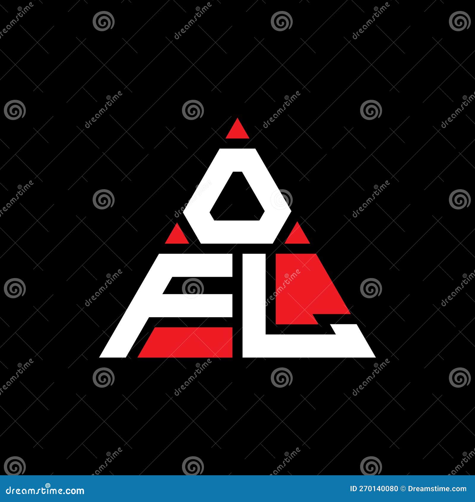 OFL Triangle Letter Logo Design with Triangle Shape. OFL Triangle Logo ...