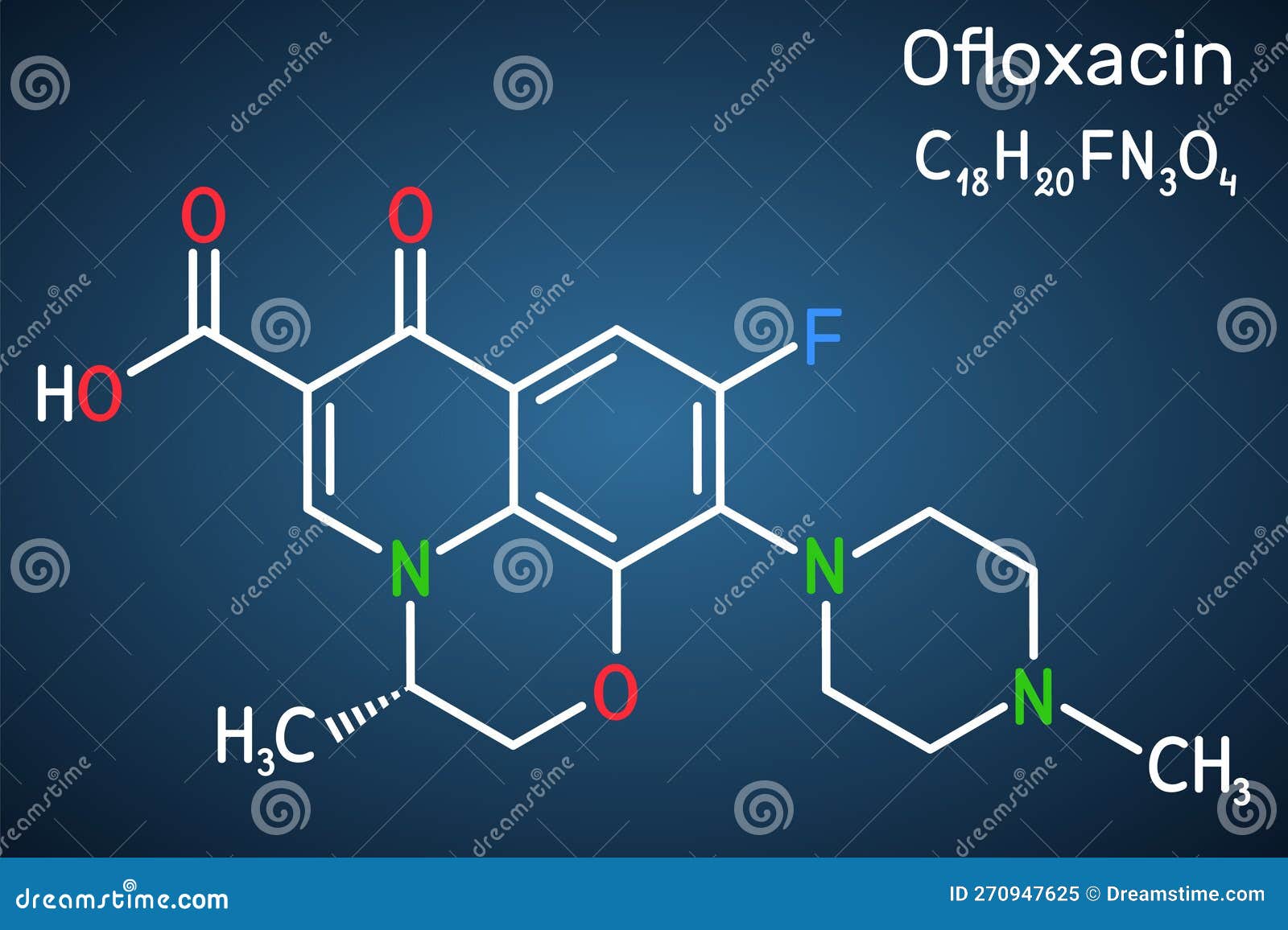 Ofloxacin Fluoroquinolone Molecule. It Is Quinolone Antibiotic ... Ofloxacin Fluoroquinolone Molecule. It Is Quinolone Antibiotic ...