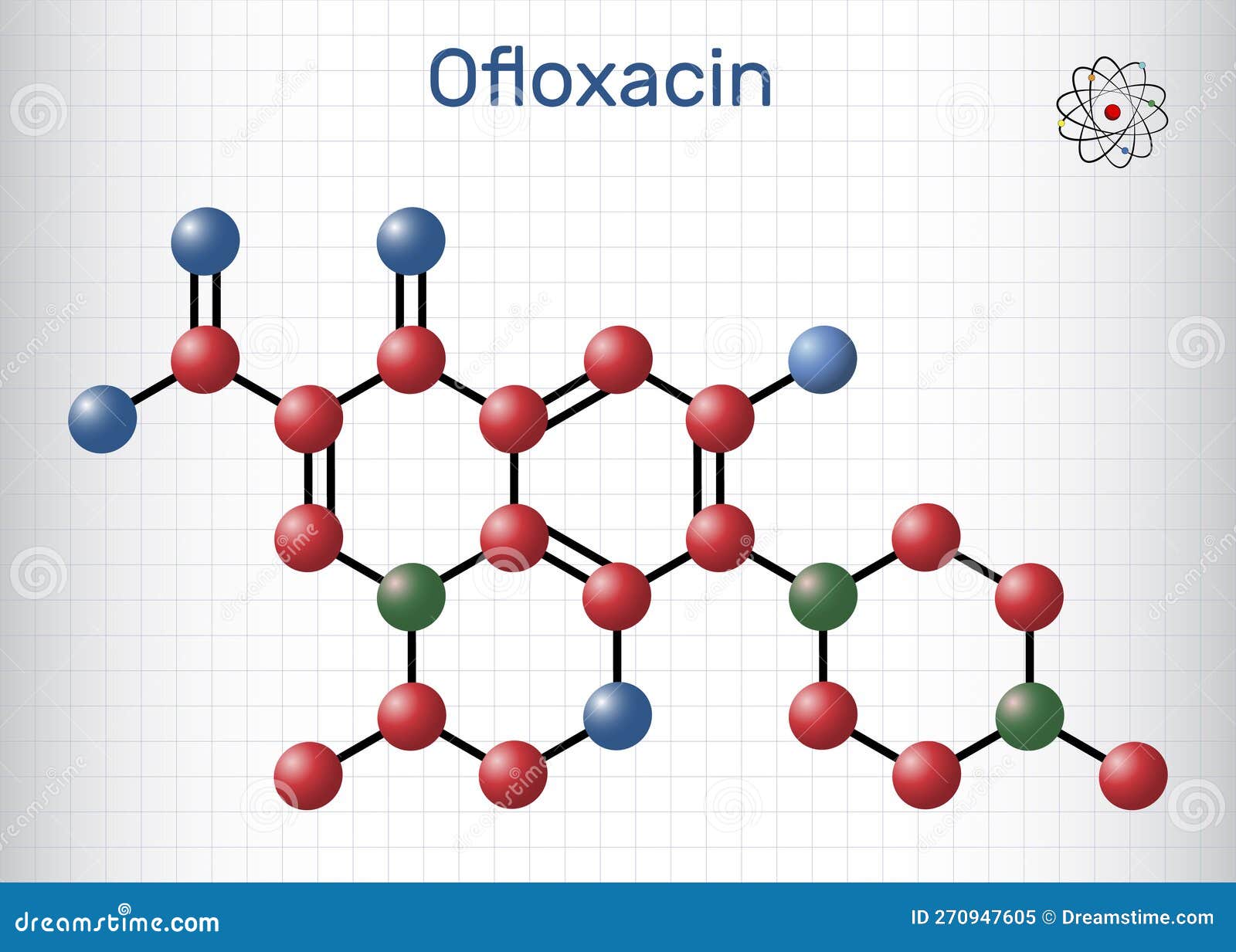 Ofloxacin Fluoroquinolone Molecule. It Is Quinolone Antibiotic ... Ofloxacin Fluoroquinolone Molecule. It Is Quinolone Antibiotic ...