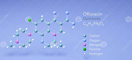 Ofloxacin Molecule, Molecular Structures, Quinolones, 3d Model ...