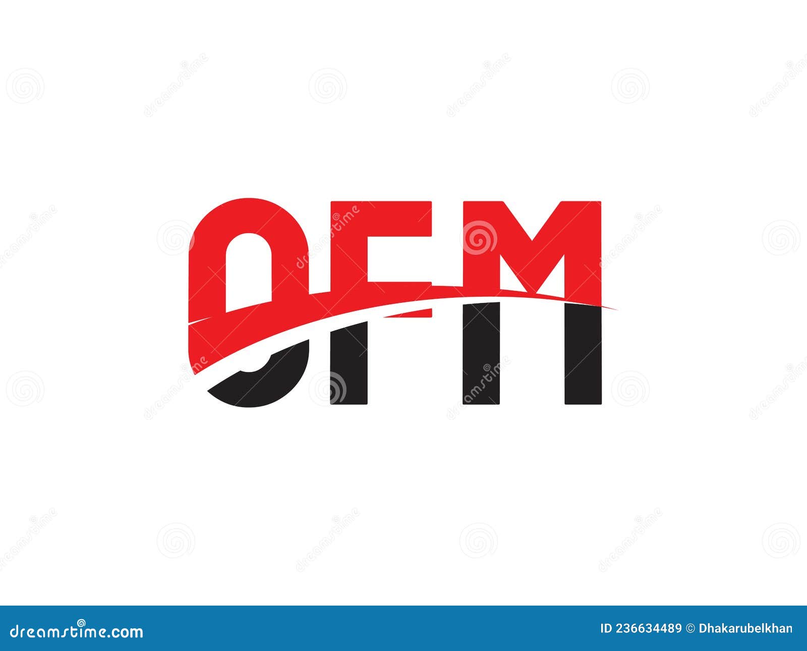 OFm Letter Initial Logo Design Vector Illustration Stock Vector ...