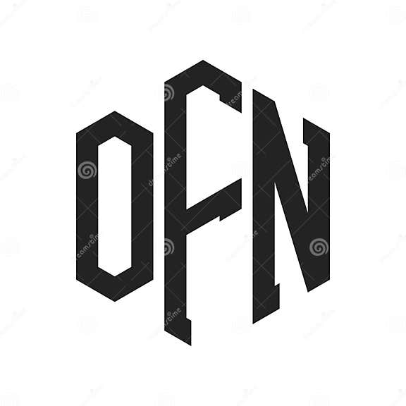OFN Logo Design. Initial Letter OFN Monogram Logo Using Hexagon Shape ...