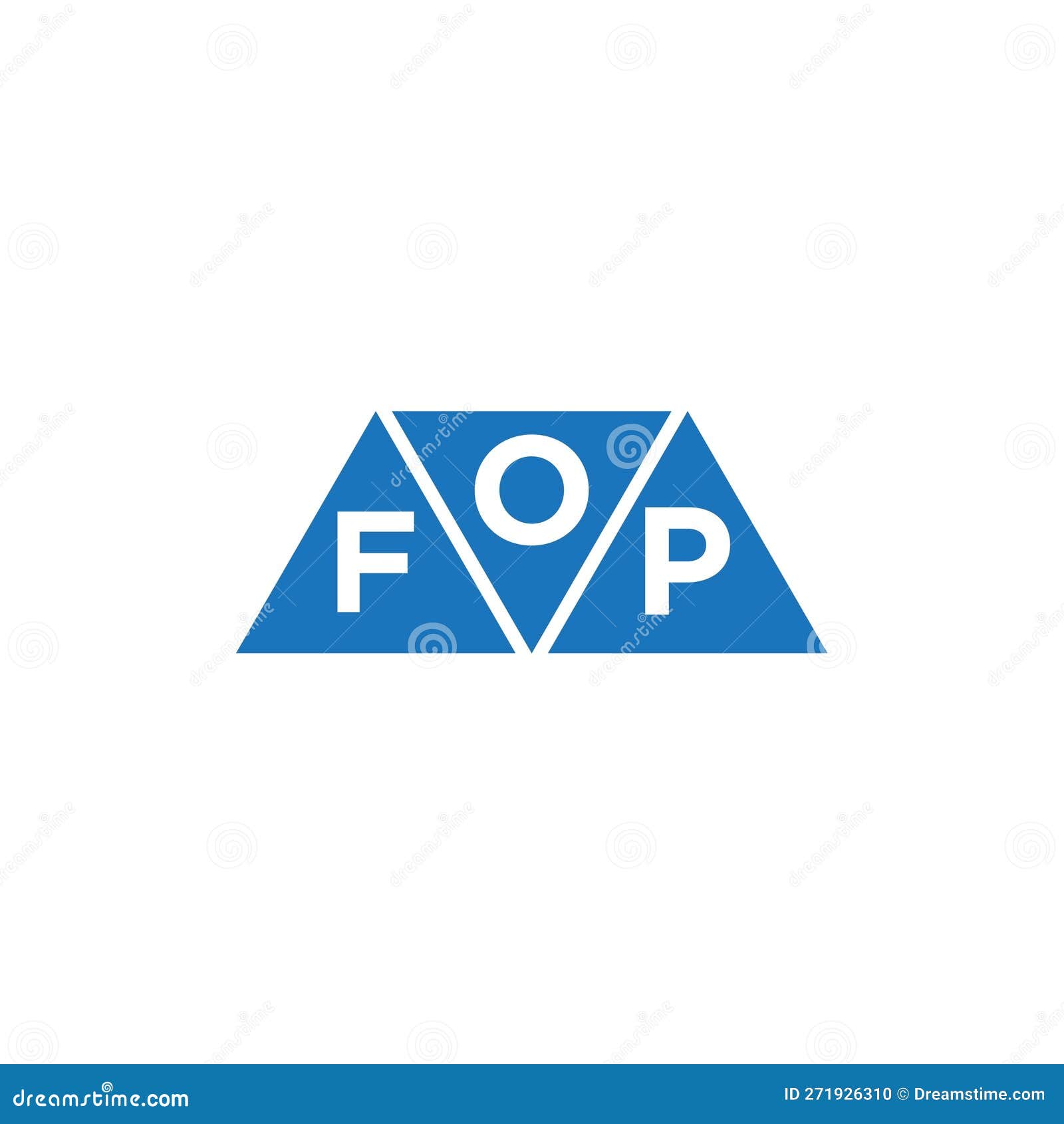 OFP Abstract Initial Logo Design on White Background. OFP Creative ...