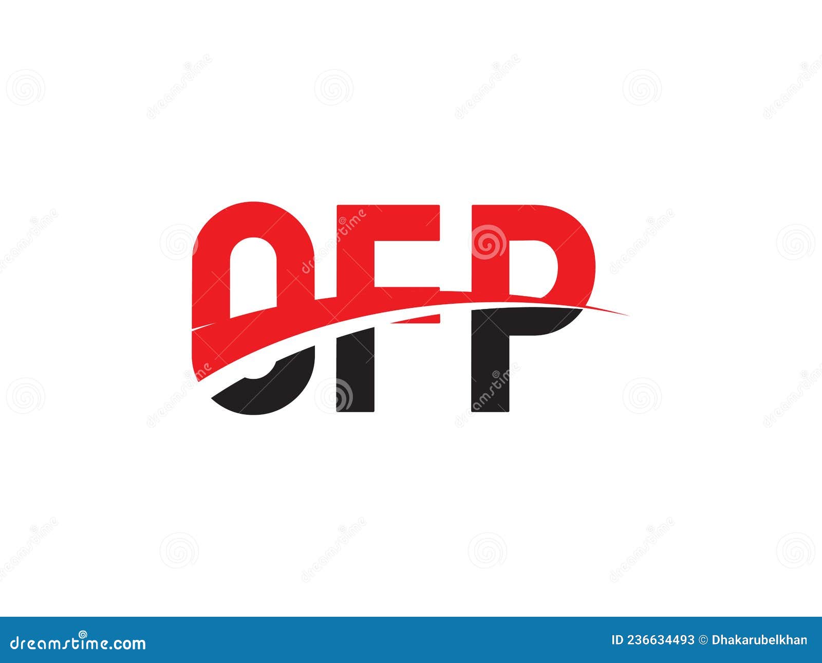 OFP Letter Initial Logo Design Vector Illustration Stock Vector ...