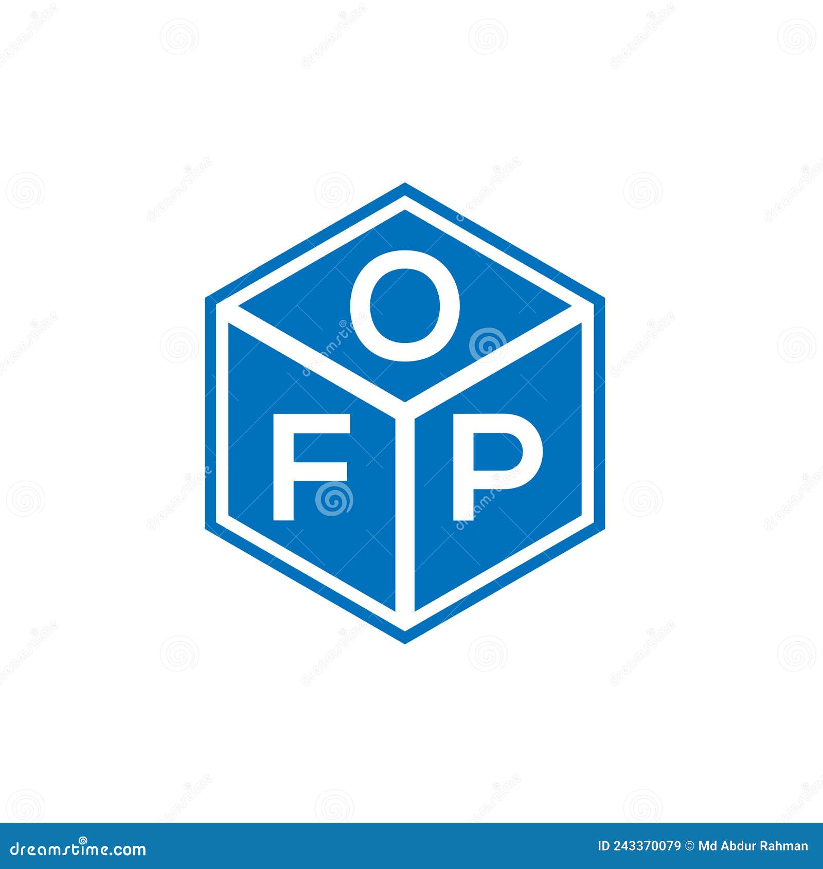 OFP Letter Logo Design on Black Background. OFP Creative Initials ...