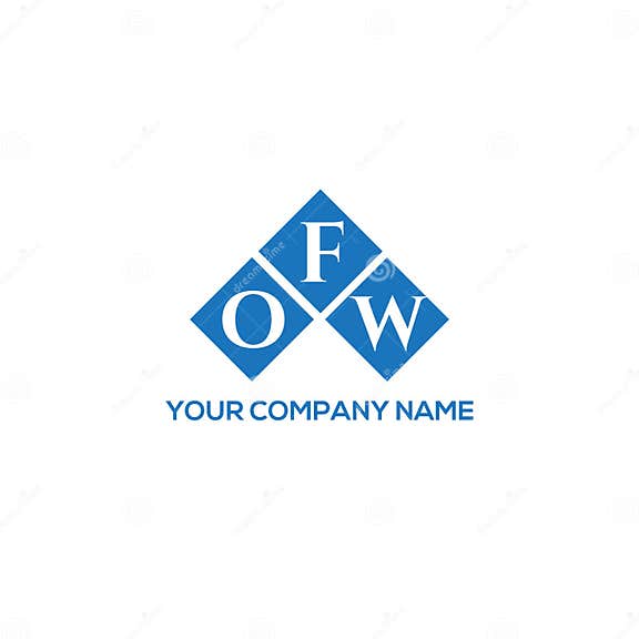 OFW Letter Logo Design on WHITE Background. OFW Creative Initials ...