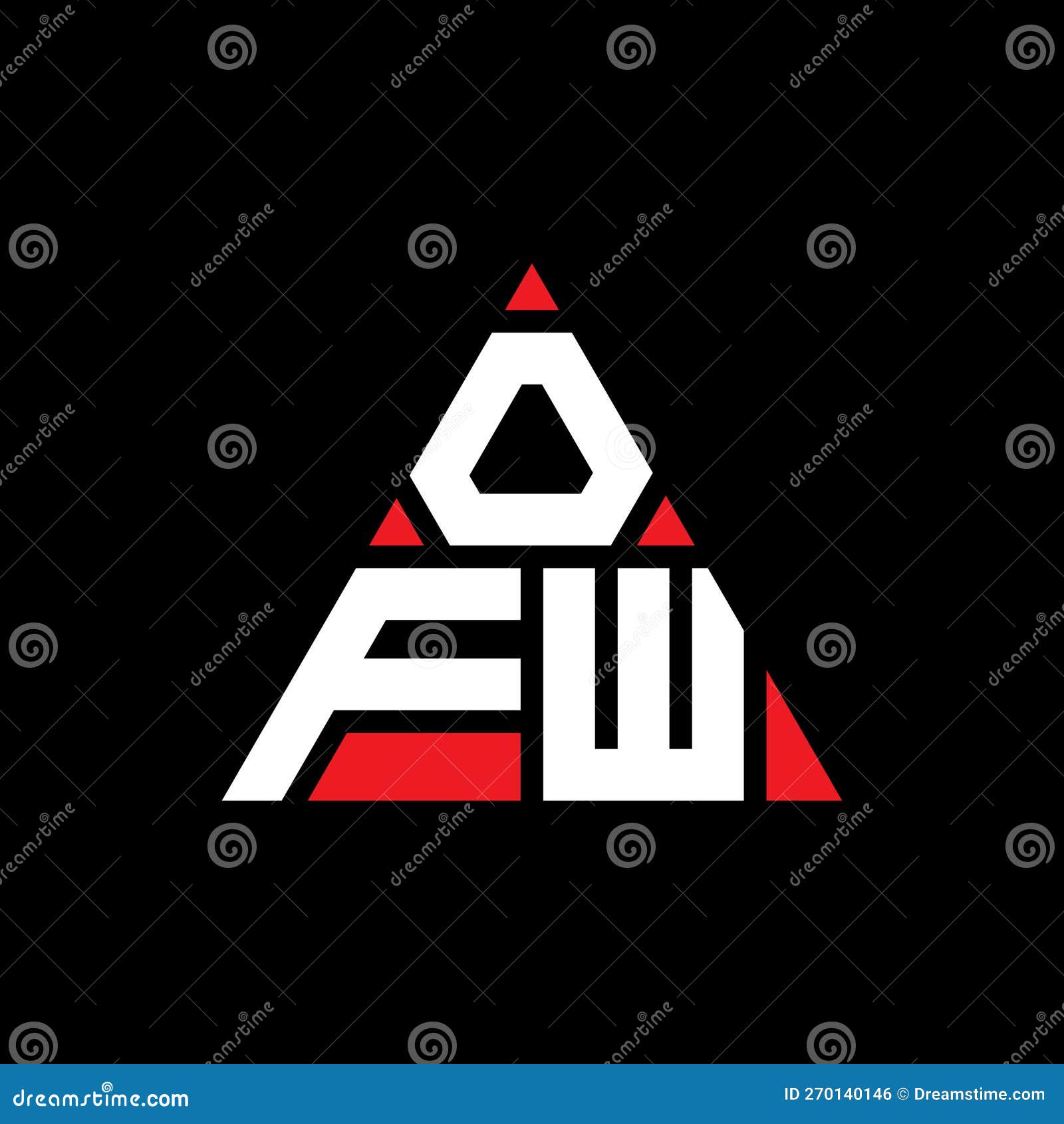 OFW Triangle Letter Logo Design with Triangle Shape. OFW Triangle Logo ...