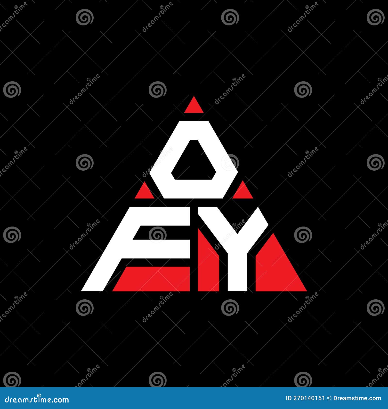 OFY Triangle Letter Logo Design with Triangle Shape. OFY Triangle Logo ...