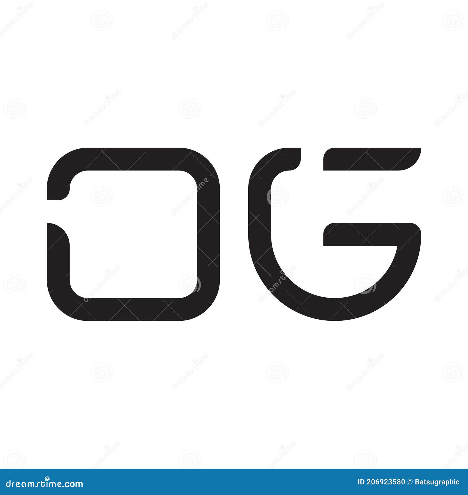 Og Initial Letter Vector Logo Icon Stock Vector - Illustration of ...