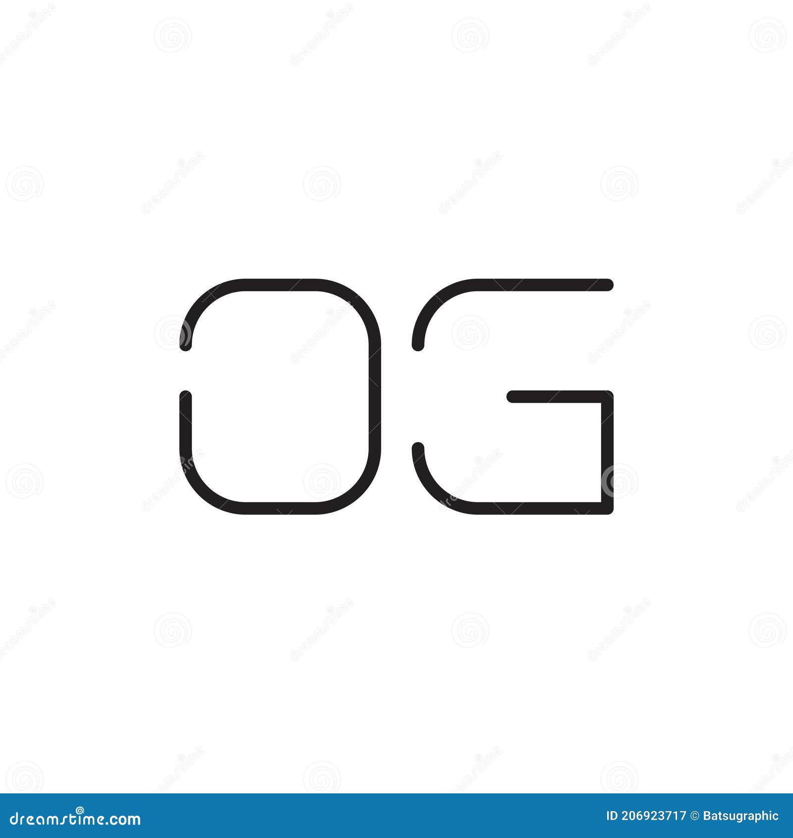 Og Initial Letter Vector Logo Icon Stock Vector - Illustration of ...