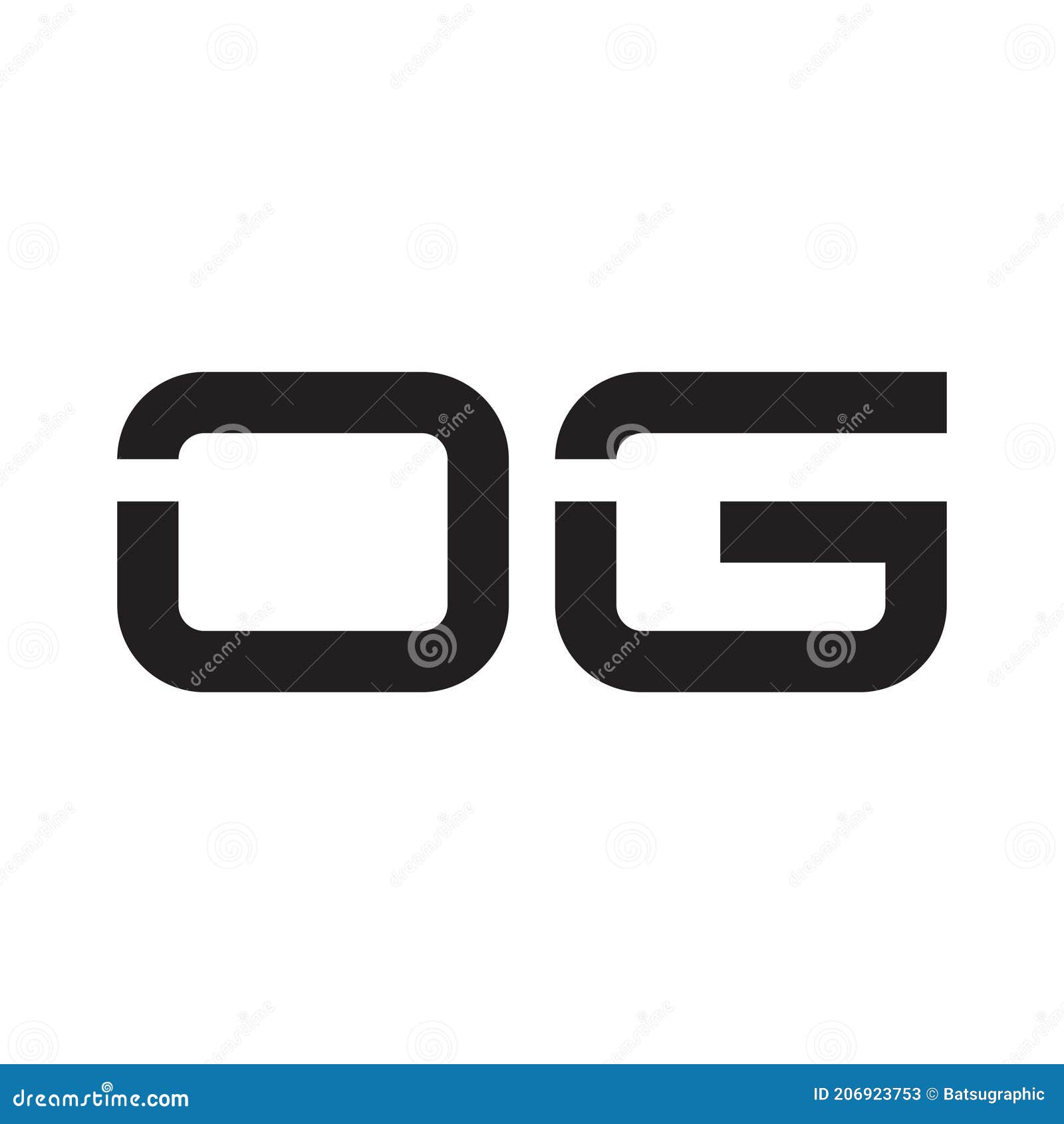 Og Initial Letter Vector Logo Icon Stock Vector - Illustration of ...