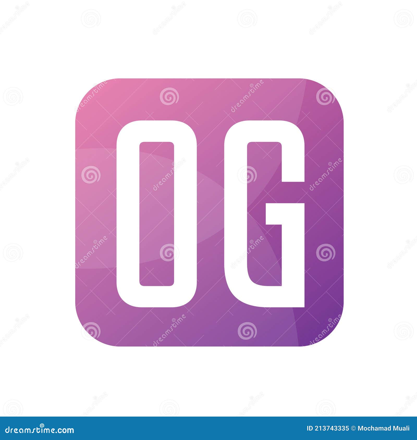 OG Letter Logo Design with Simple Style Stock Vector - Illustration of ...