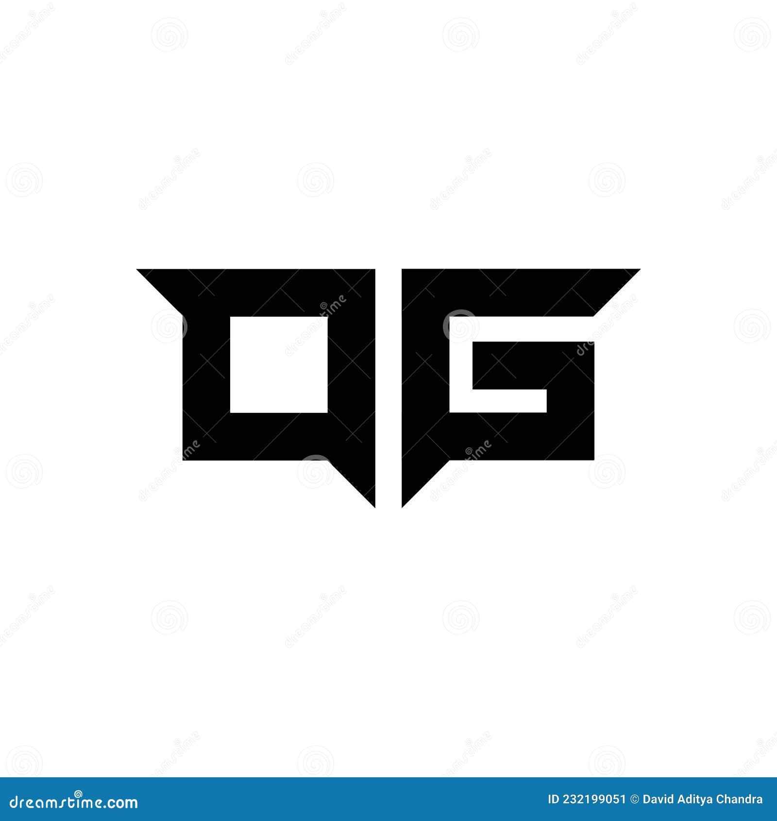 OG Logo Monogram Design Template Stock Vector - Illustration of ...