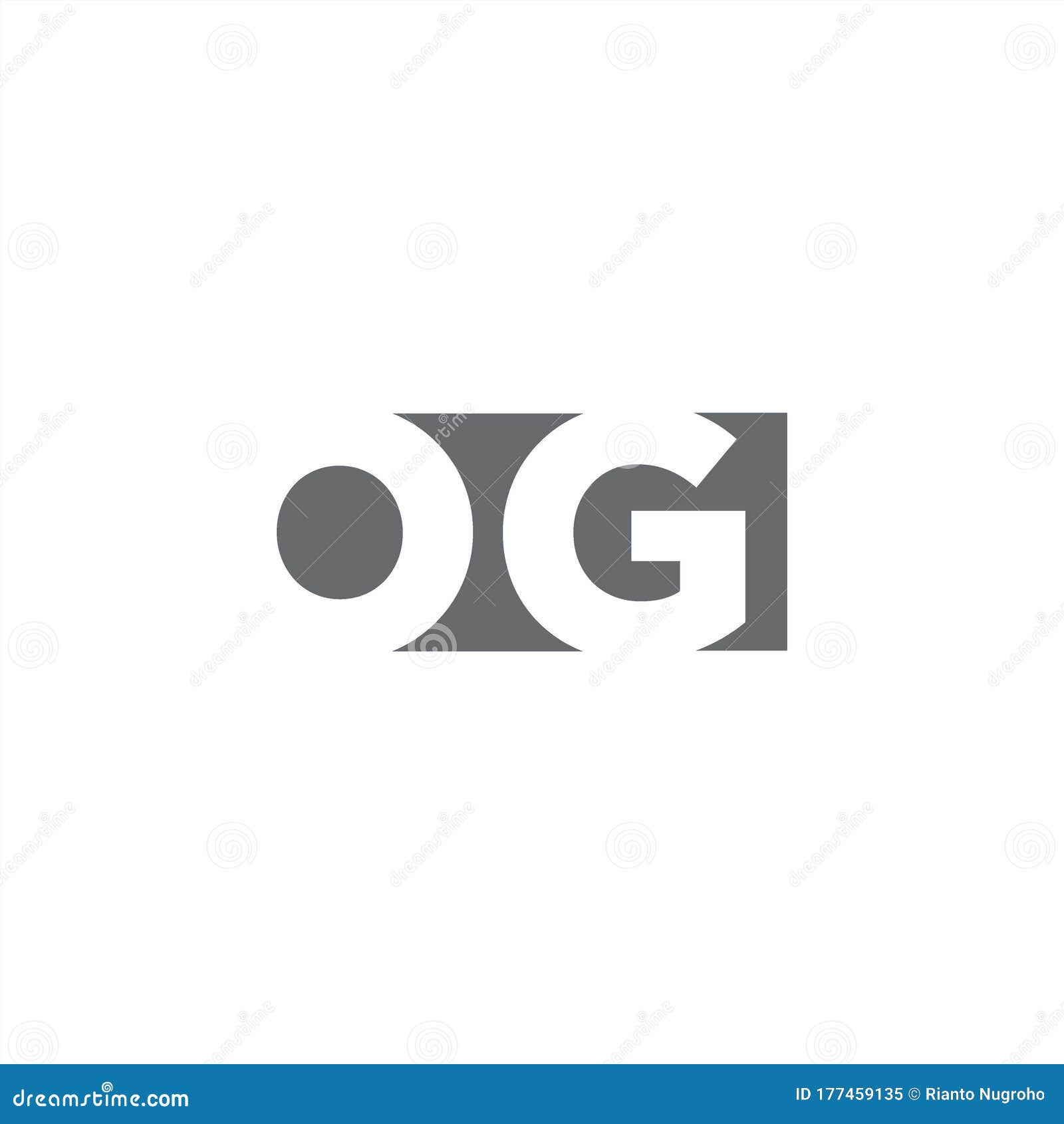 OG Logo Monogram with Negative Space Style Design Template Stock Vector ...