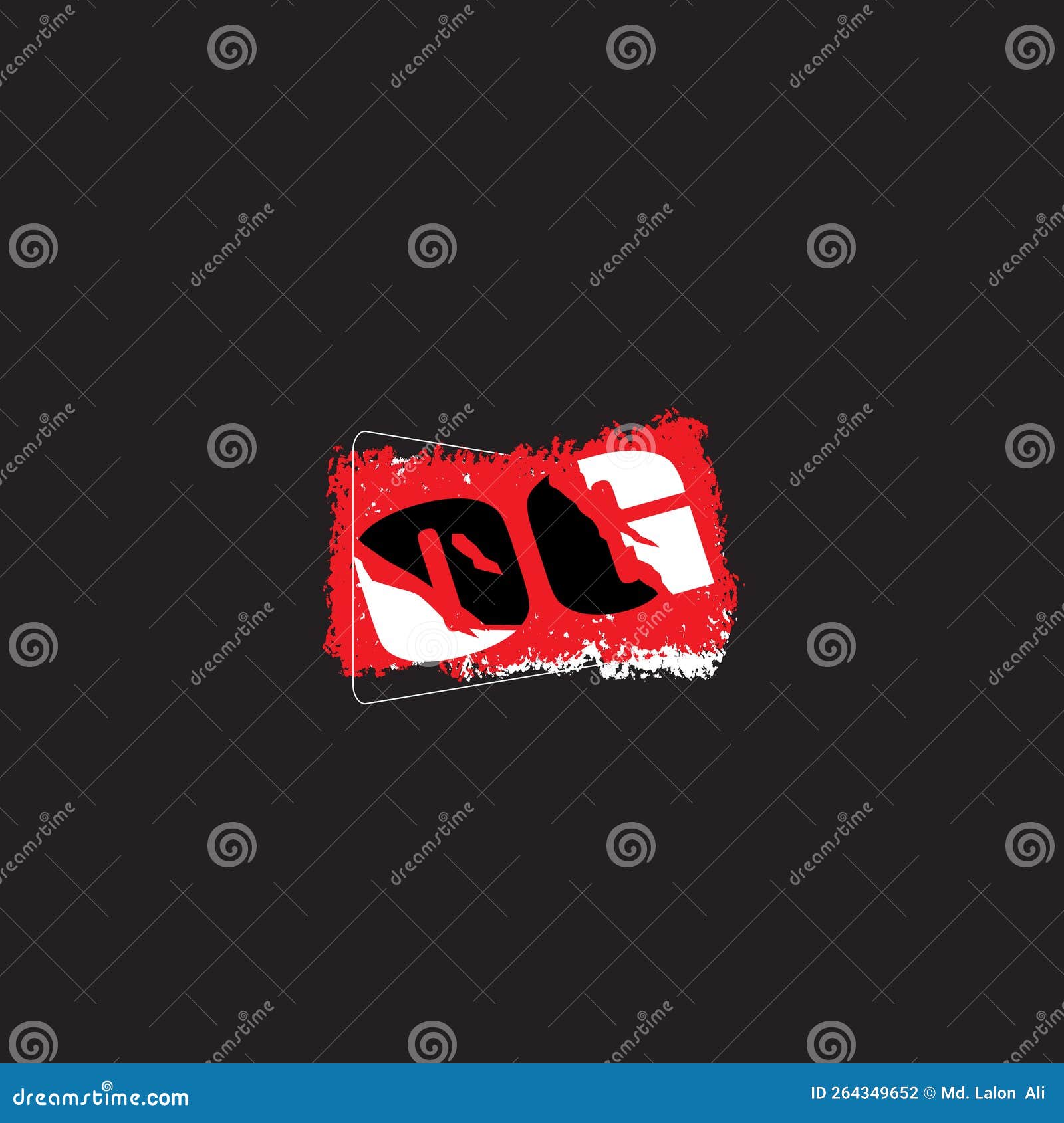 OG Text Logo Design stock vector. Illustration of vector - 264349652