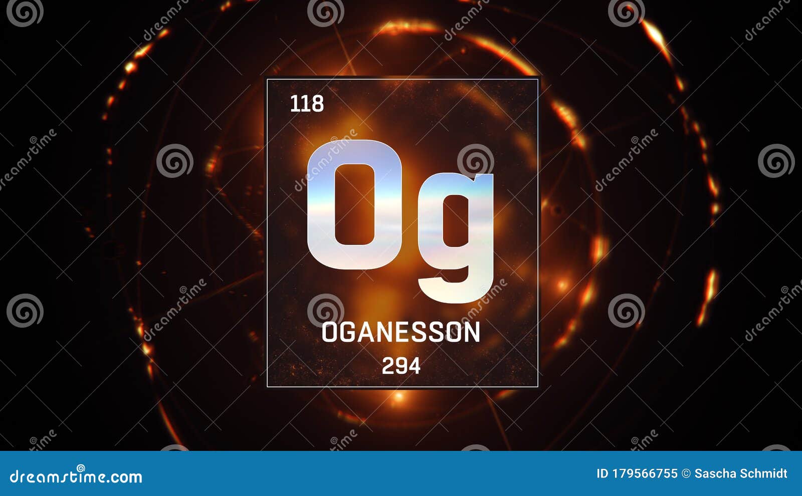 Oganesson As Element 118 of the Periodic Table 3D Illustration on ...