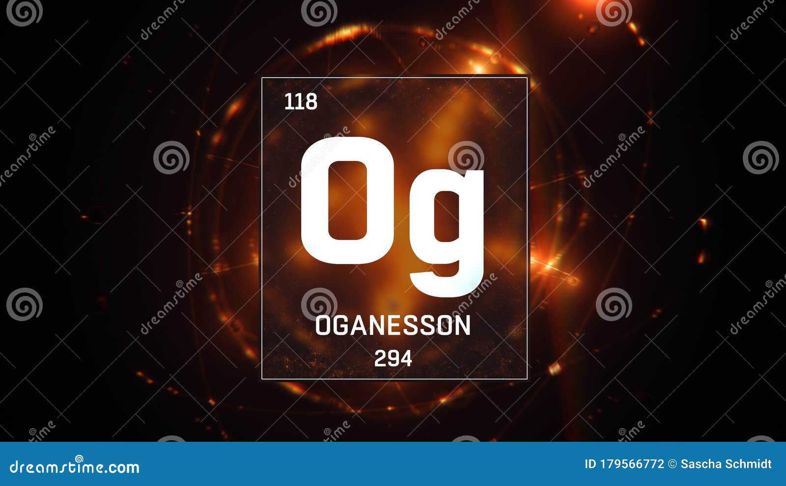 Oganesson As Element 118 of the Periodic Table 3D Illustration on ...