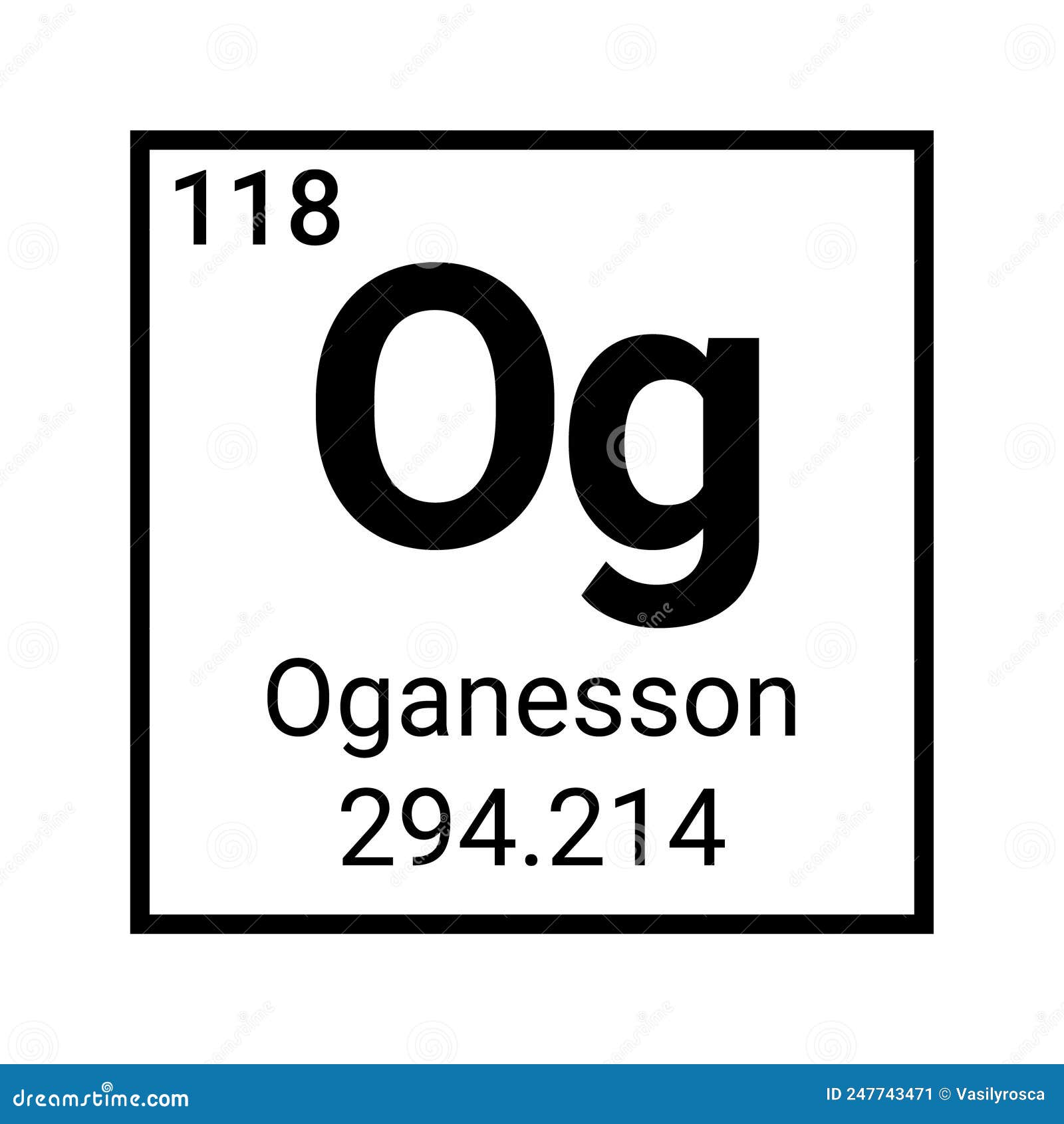 Oganesson Chemistry Element Symbol. Laboratory Atomic Icon Stock Vector ...