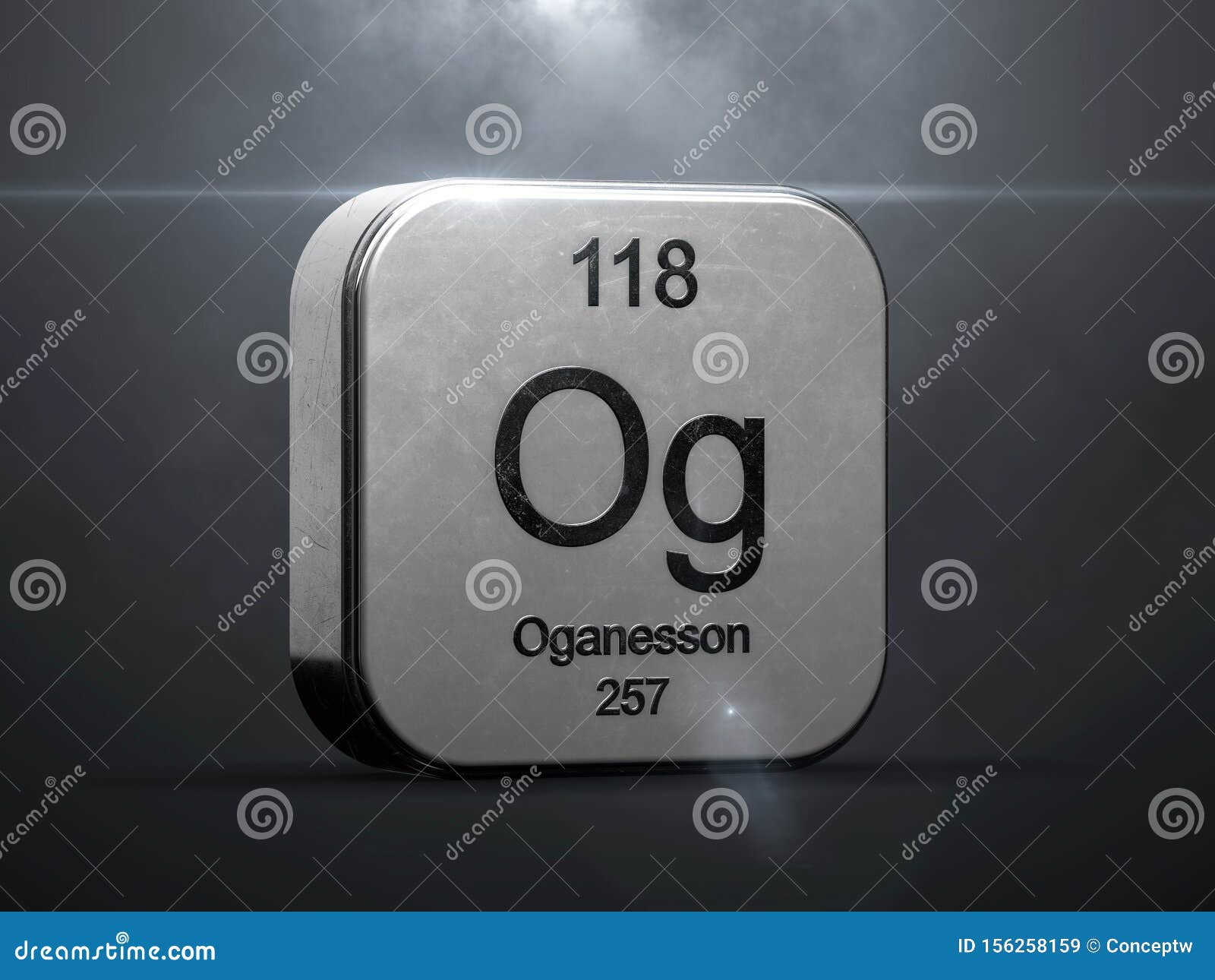 Oganesson Og, Element Symbol From Periodic Table Series Royalty-Free ...