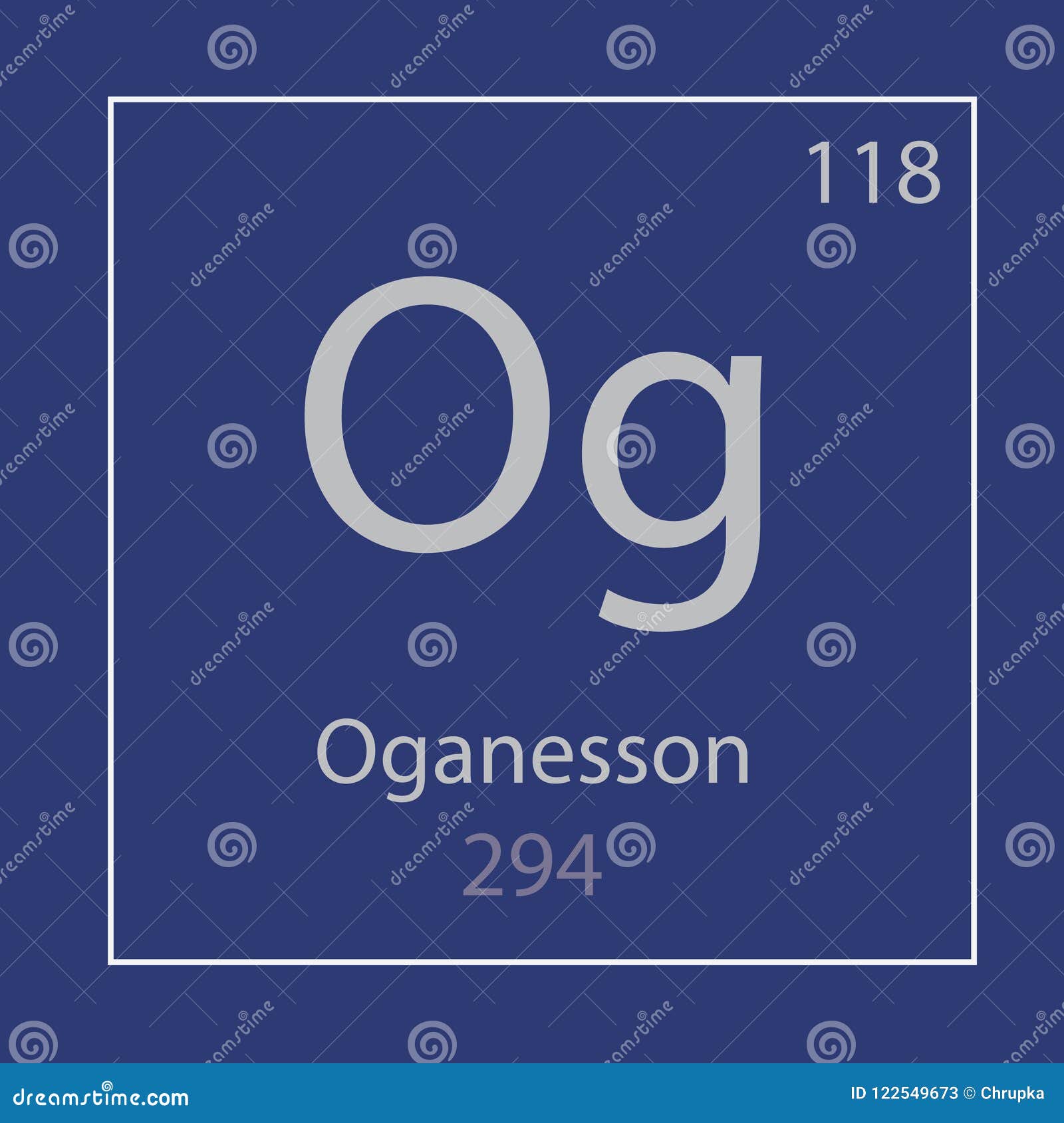 Oganesson Og Chemical Element Icon Stock Vector - Illustration of table, element: 122549673