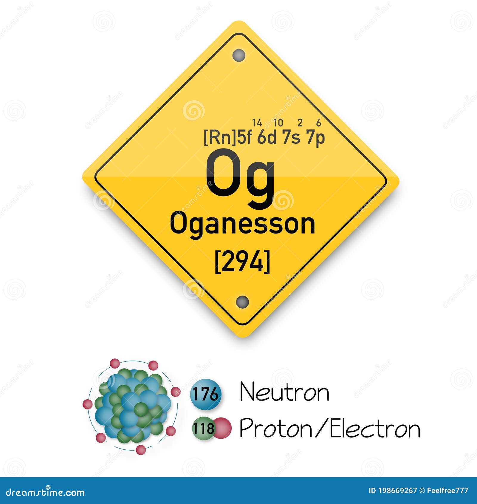Oganesson Periodic Elements. Business Artwork Vector Graphics Stock ...