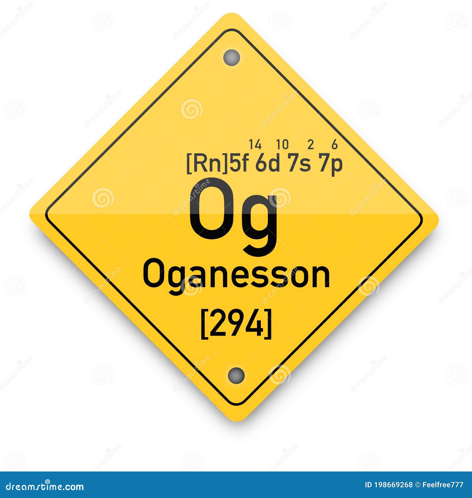 Oganesson On Periodic Table Of The Elements, With Element Symbol Og ...
