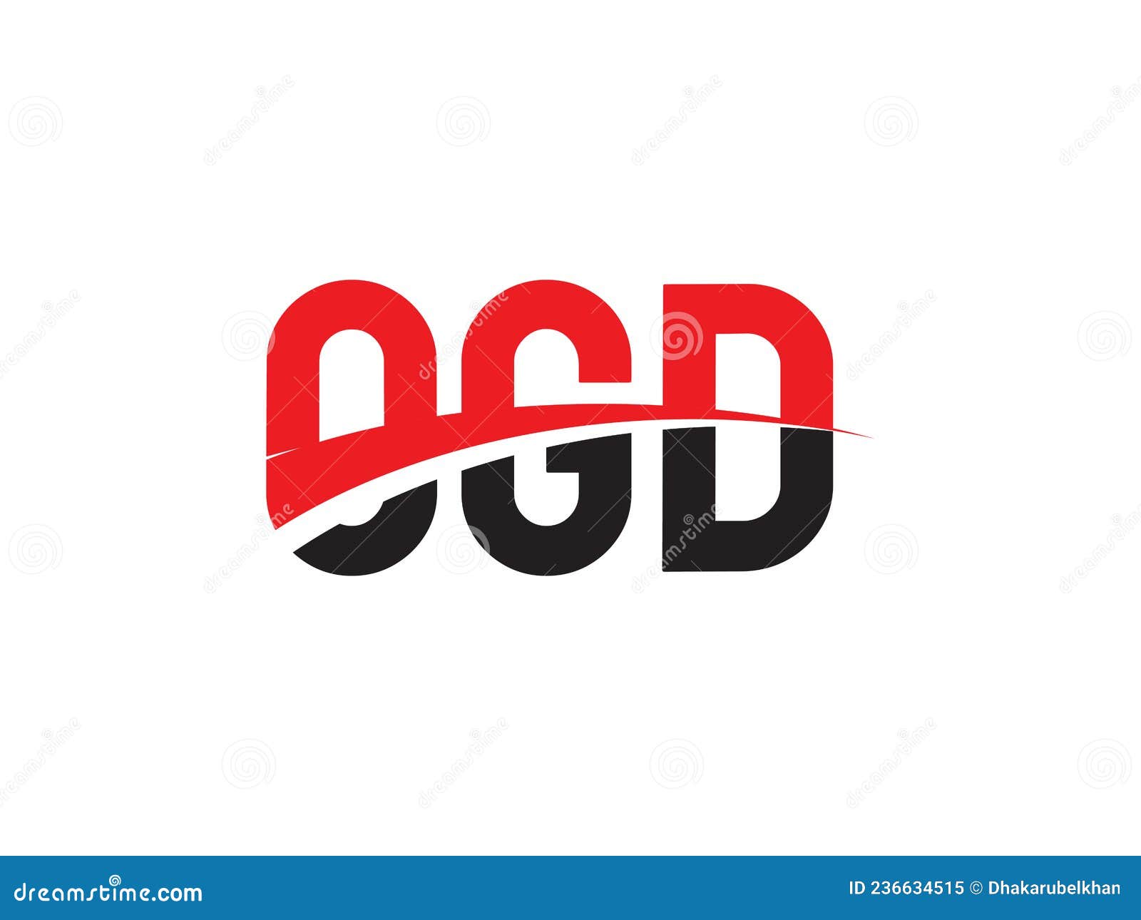 OGD Letter Initial Logo Design Vector Illustration Stock Vector ...
