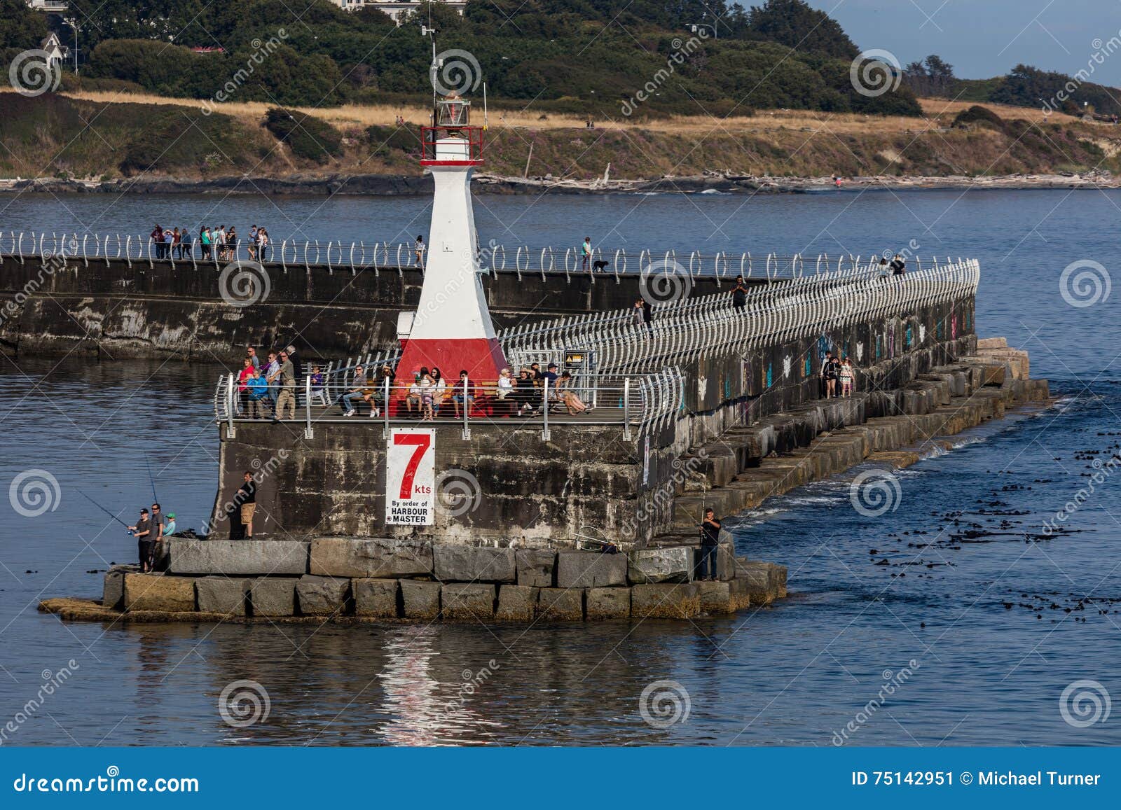 Ogden Point Breakwater editorial photo. Image of fishing - 75142951