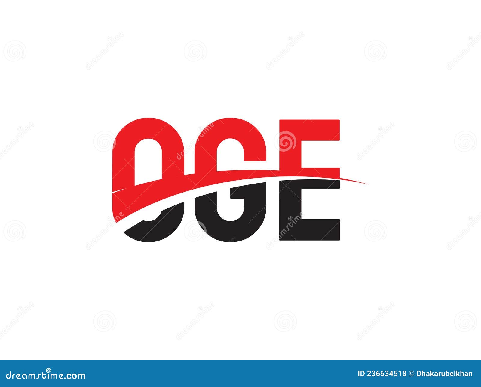 OGE Letter Initial Logo Design Vector Illustration Stock Vector ...