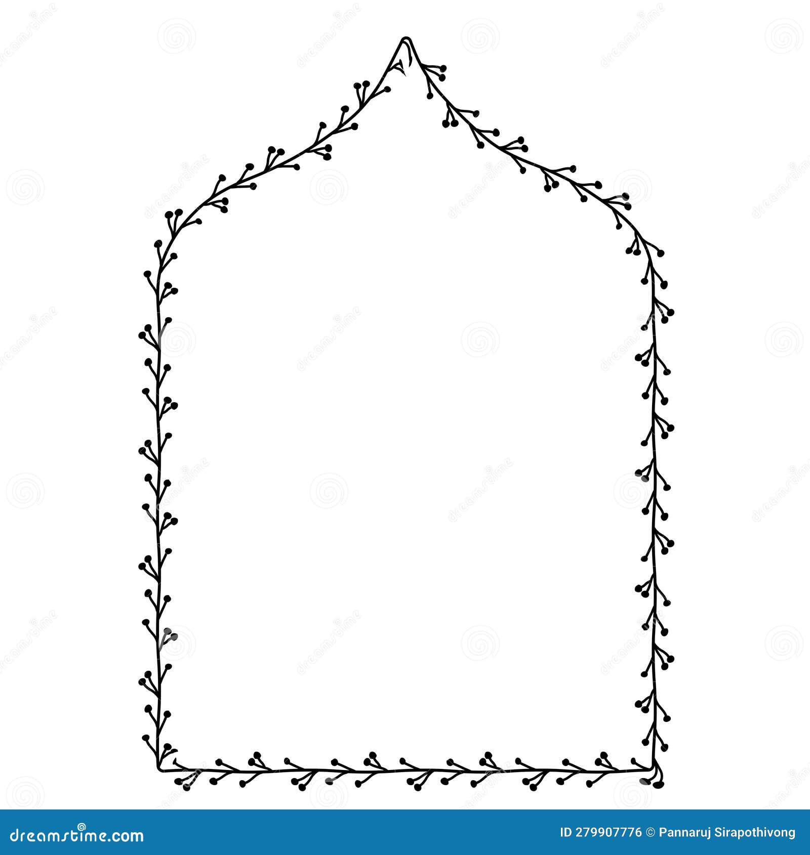 Ogee Arch Flower Frame stock vector. Illustration of wedding - 279907776