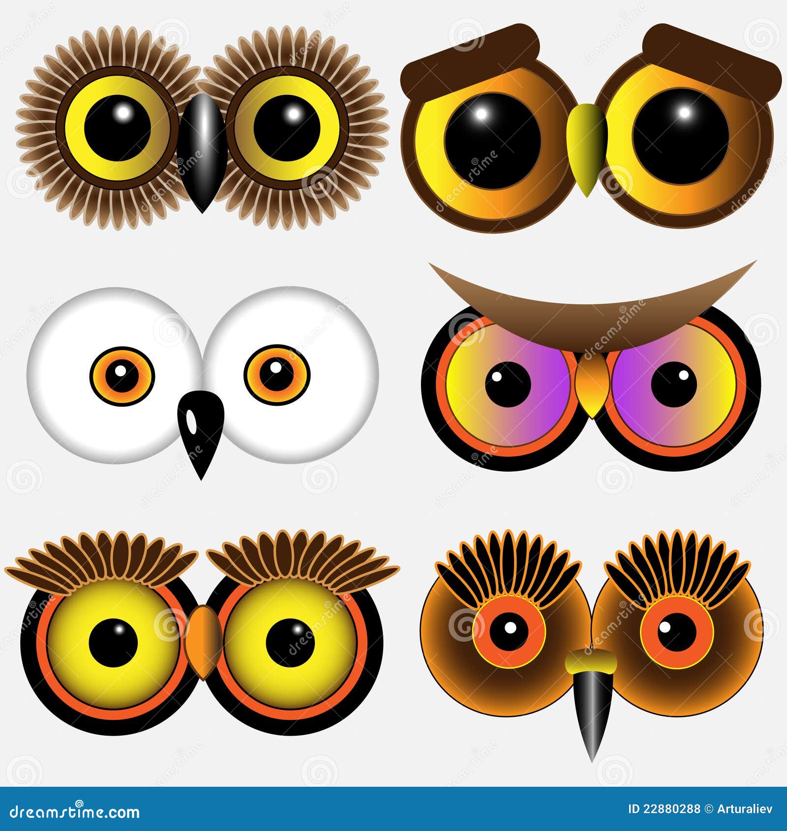 Ogen van uilen vector illustratie. Illustration of illustratie - 22880288