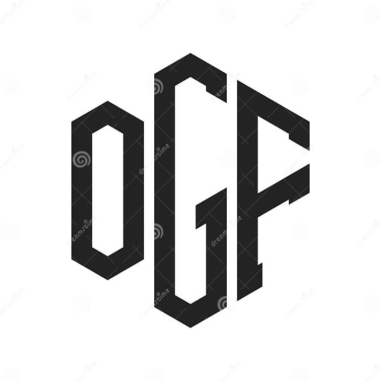 OGF Logo Design. Initial Letter OGF Monogram Logo Using Hexagon Shape ...