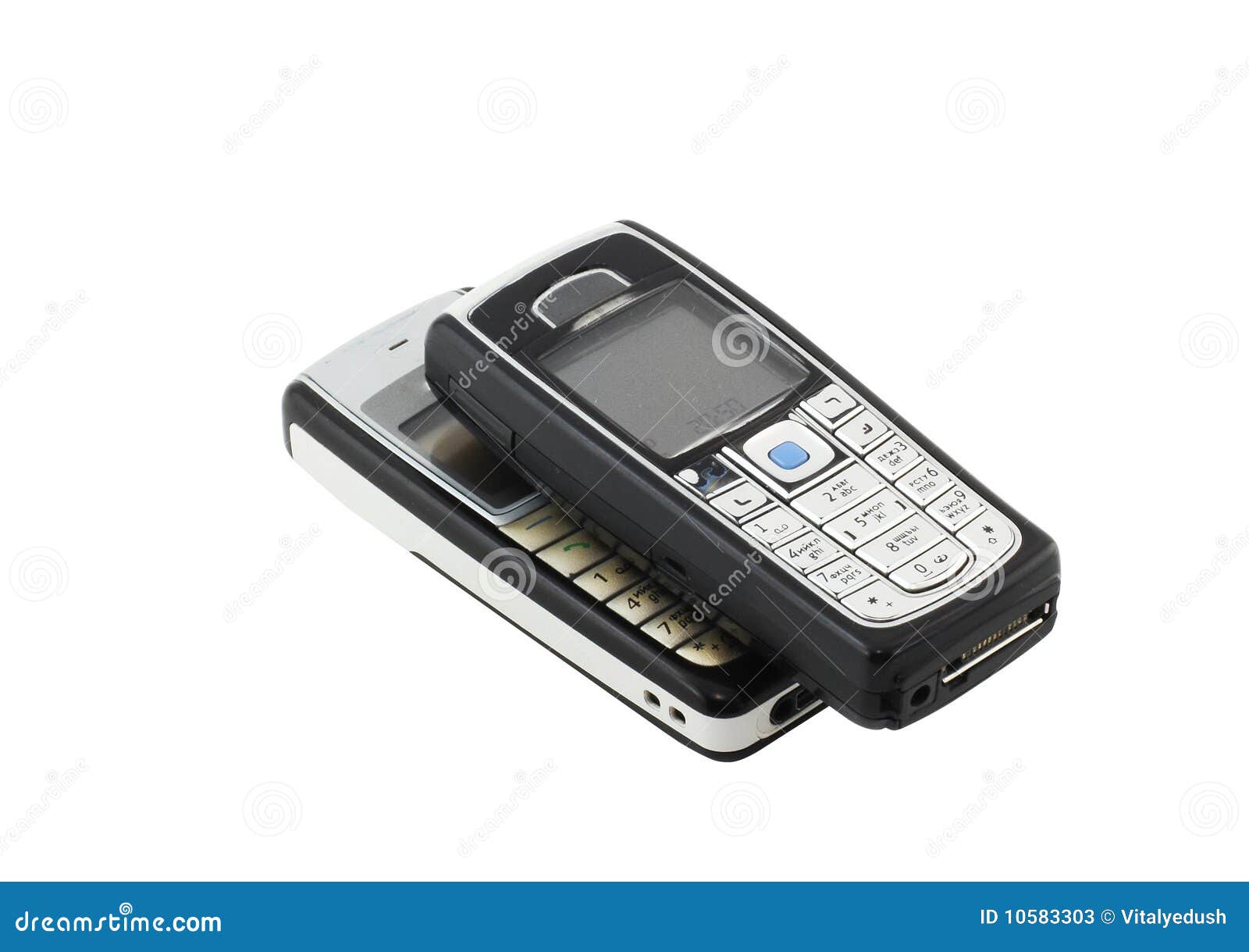 Oggetti D'antiquariato, Due Vecchi Telefoni Cellulari Immagine Stock ...