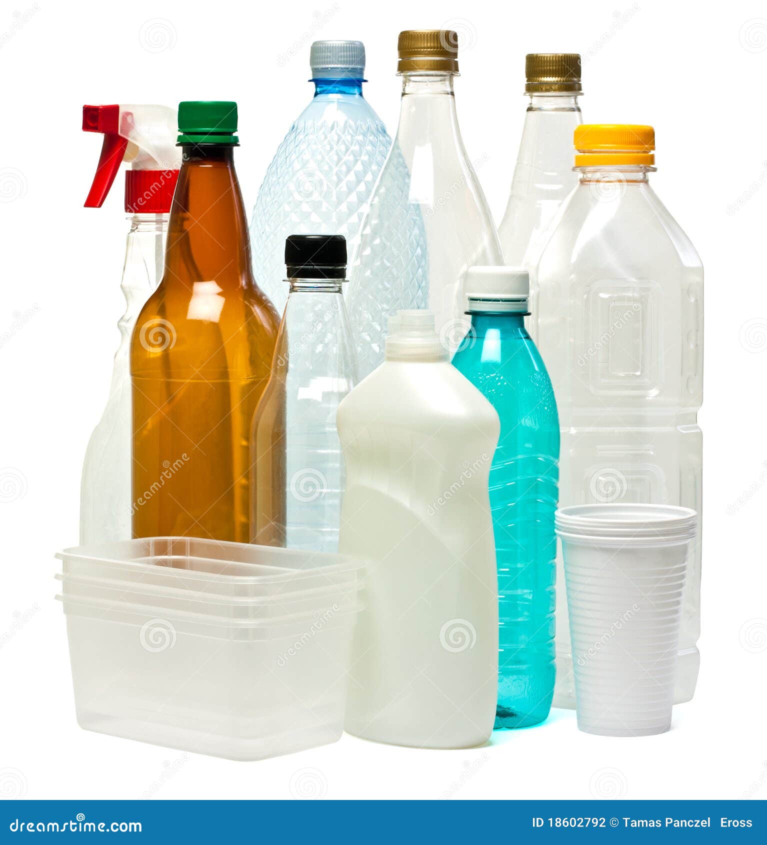 Oggetti di plastica fotografia stock. Immagine di sfondo - 18602792