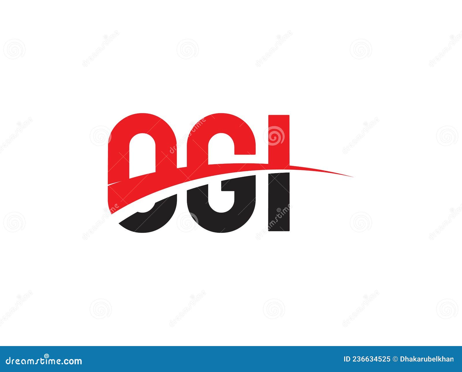 OGI Letter Initial Logo Design Vector Illustration Stock Vector ...