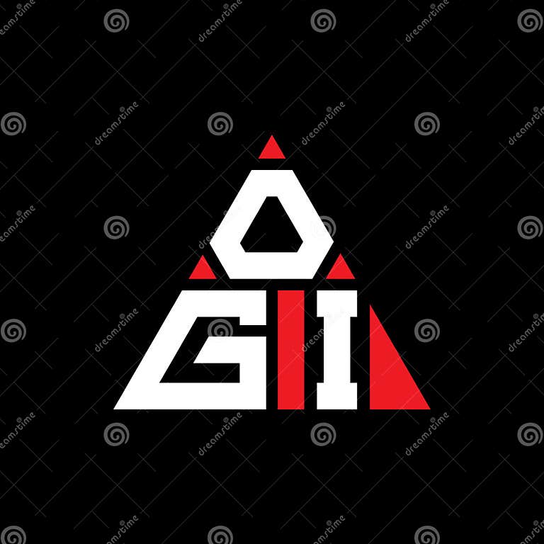 OGI Triangle Letter Logo Design with Triangle Shape. OGI Triangle Logo ...