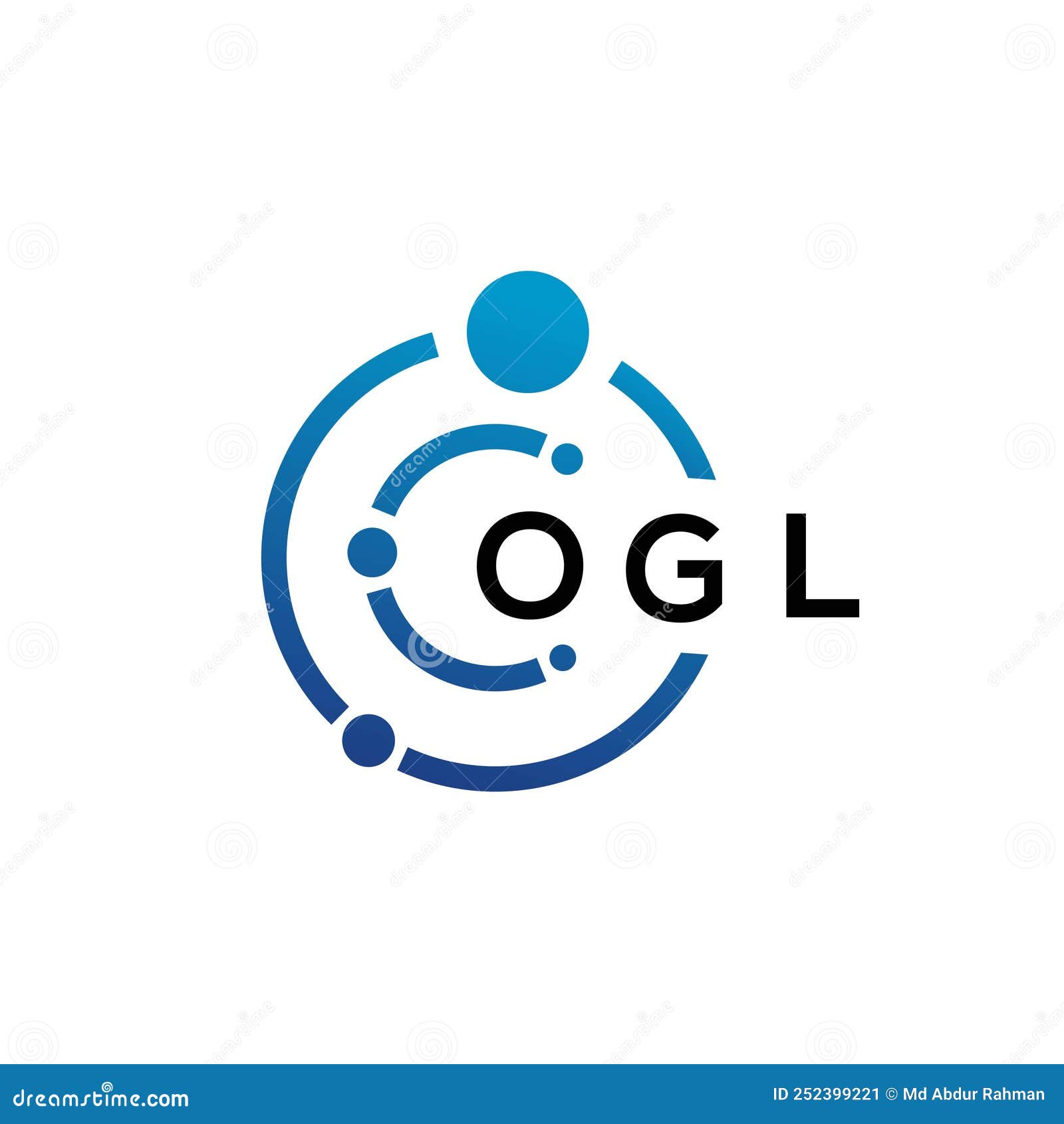 OGL Letter Technology Logo Design on White Background. OGL Creative ...