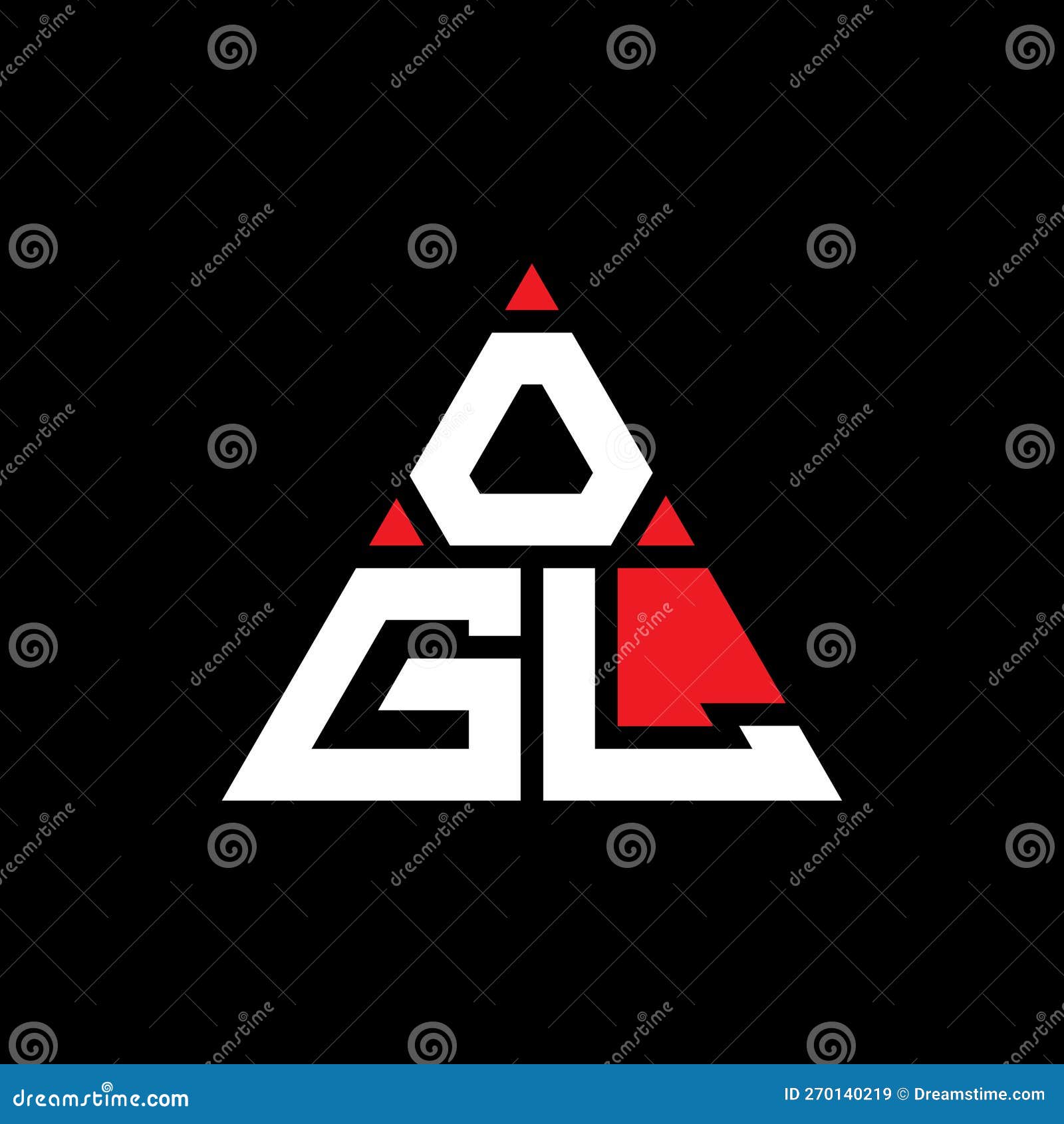 OGL Triangle Letter Logo Design with Triangle Shape. OGL Triangle Logo ...