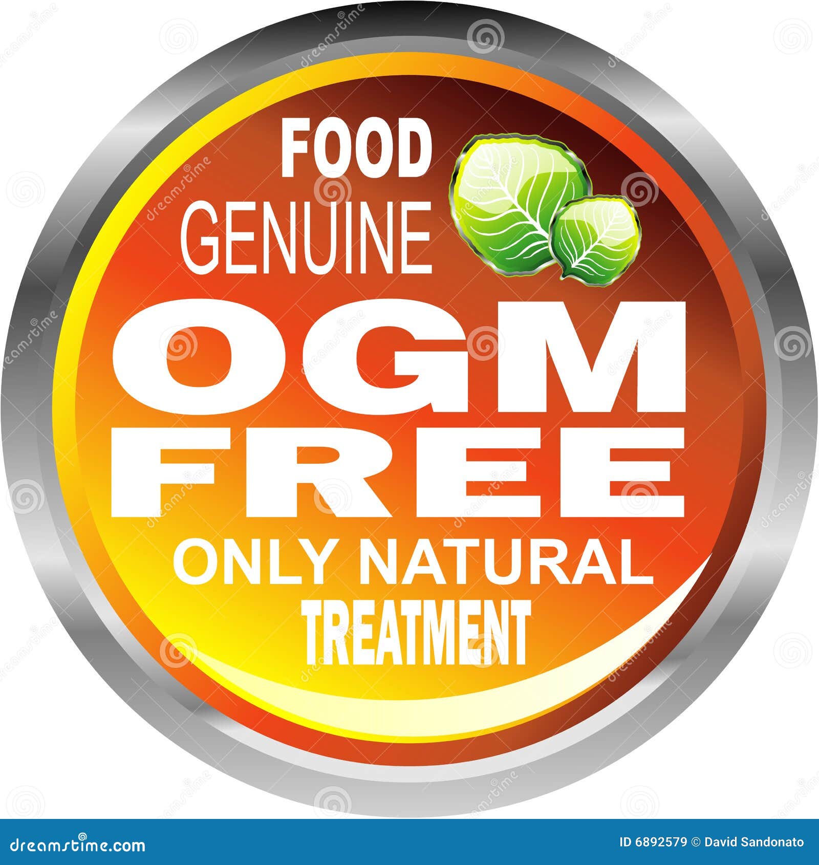 OGM free food emblem stock vector. Illustration of ecological - 6892579