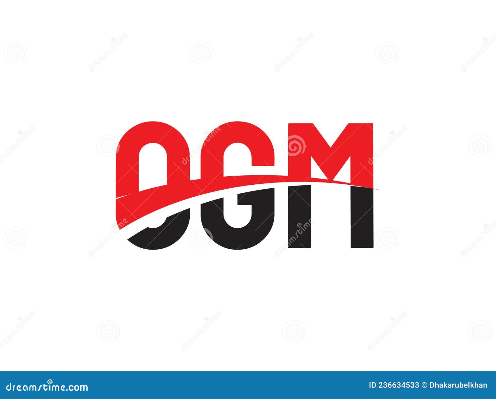 OGM Letter Initial Logo Design Vector Illustration Stock Vector ...